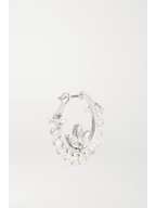 MARIA TASH Lotus Coronet 16mm 18-karat white gold diamond hoop earrings ...