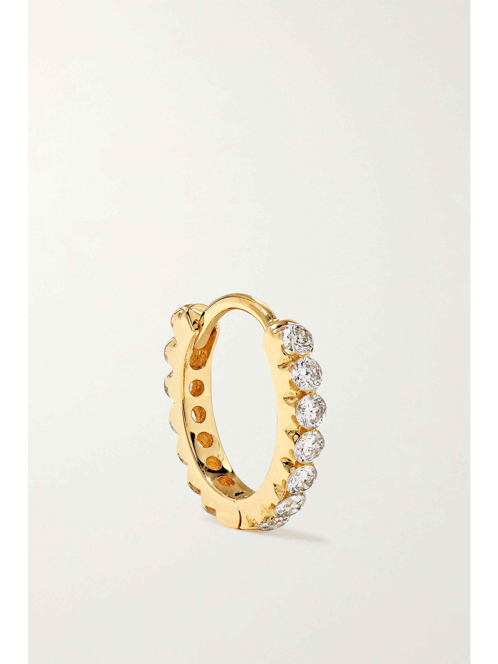 MARIA TASH Eternity 8mm 18-karat gold diamond hoop earring | NET-A-PORTER
