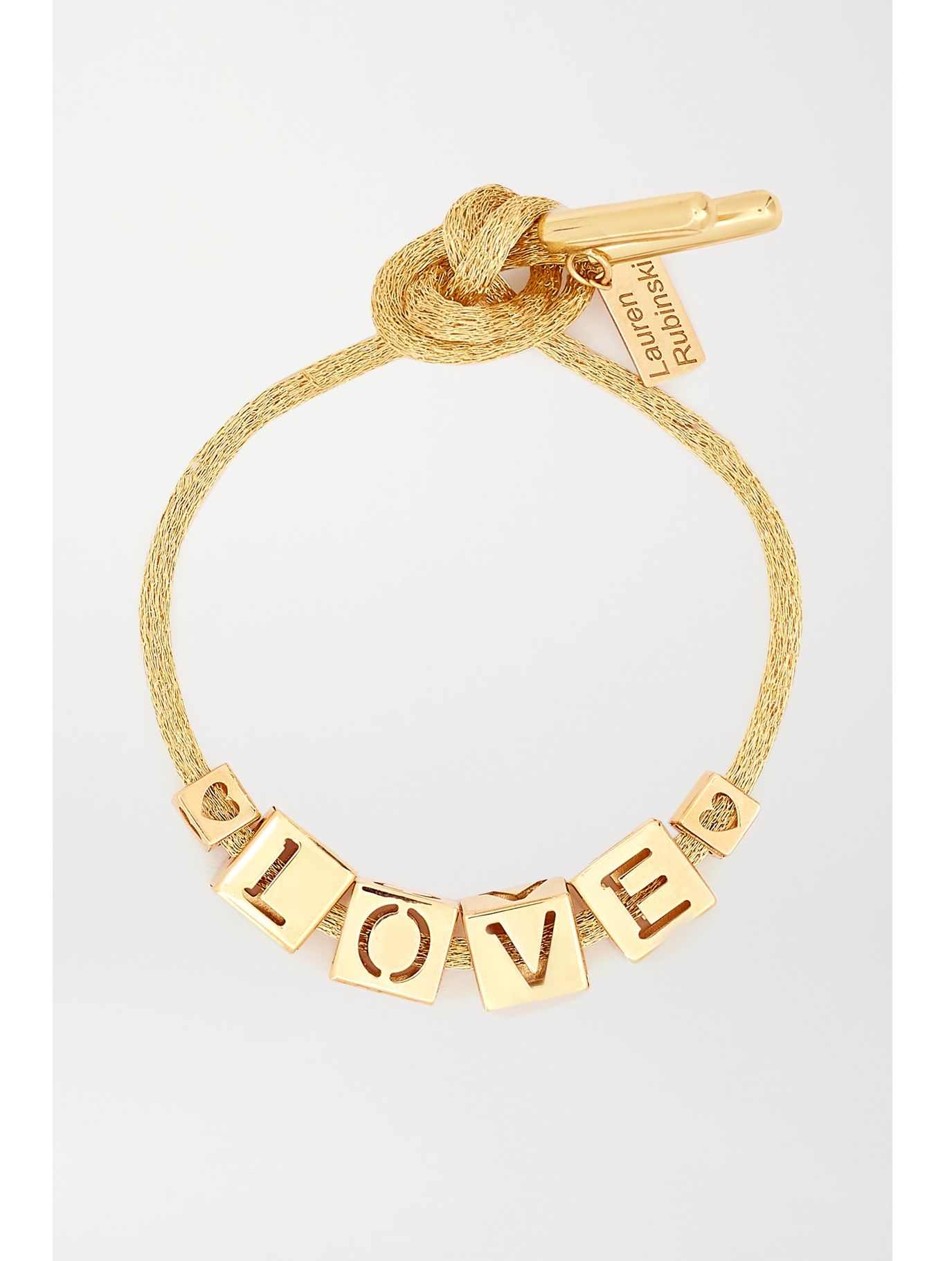 Gold Love 14-karat gold bracelet | LAUREN RUBINSKI | NET-A-PORTER