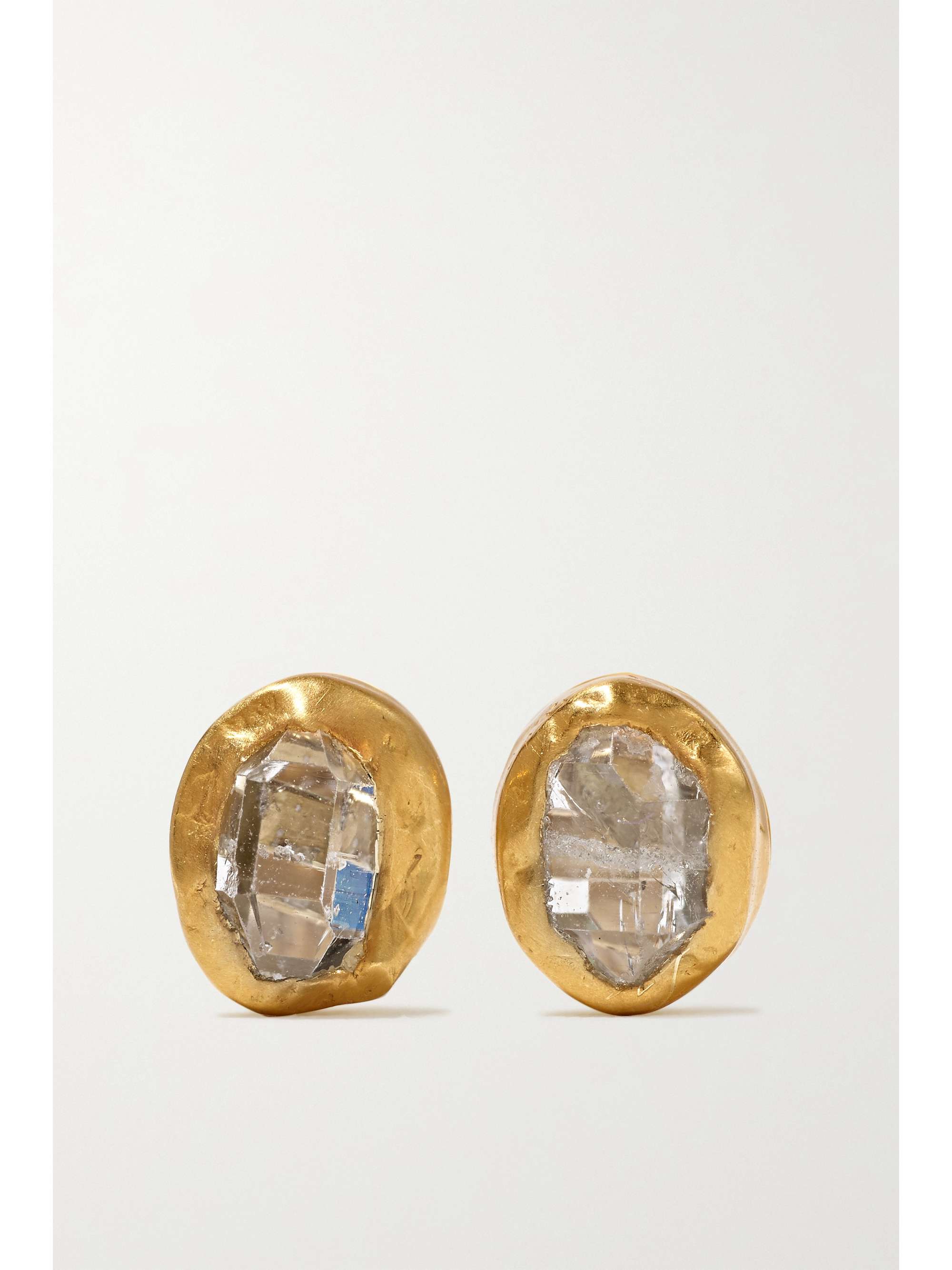 PIPPA SMALL 18-karat gold Herkimer diamond earrings | NET-A-PORTER