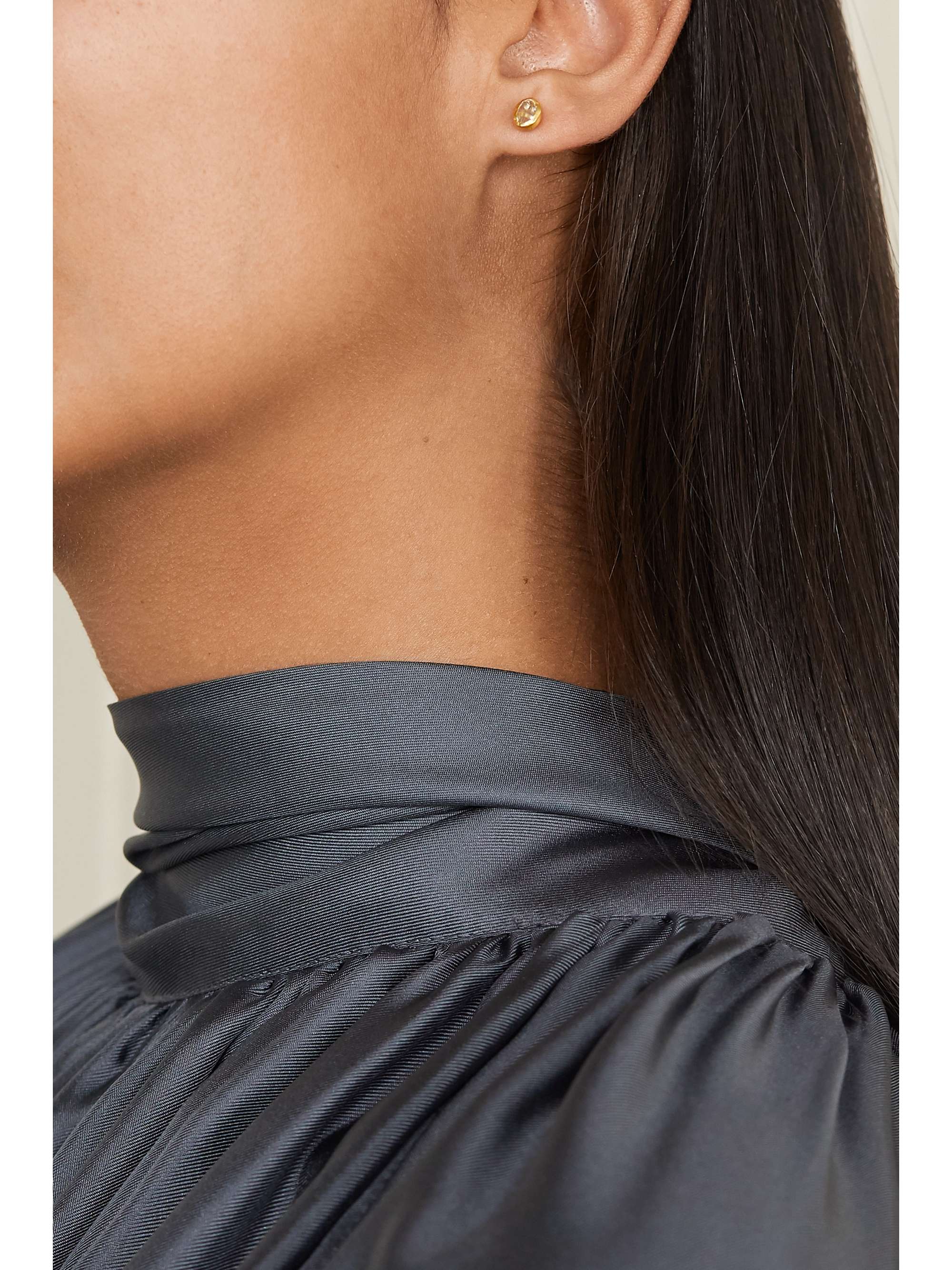 PIPPA SMALL 18-karat gold Herkimer diamond earrings | NET-A-PORTER