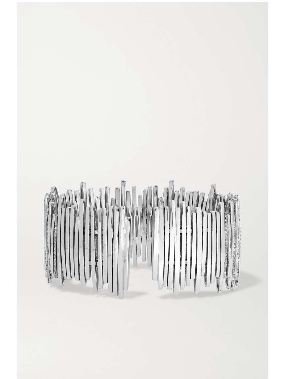 White gold 18-karat white gold diamond cuff | SUZANNE KALAN | NET-A-PORTER
