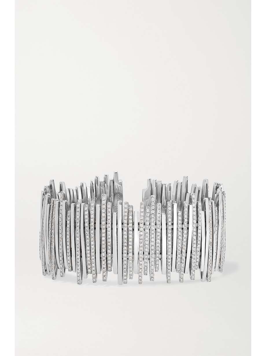 White gold 18-karat white gold diamond cuff | SUZANNE KALAN | NET-A-PORTER