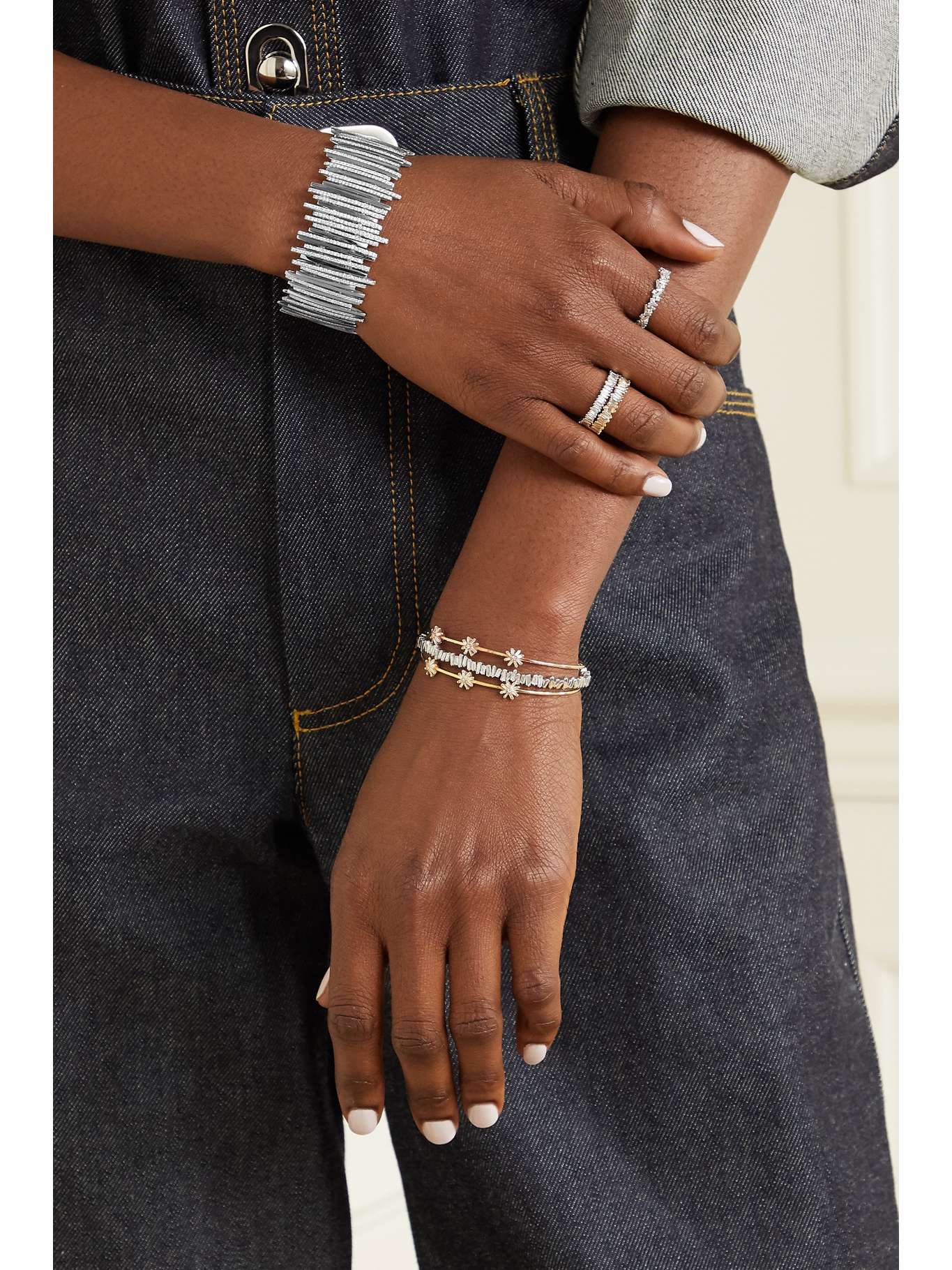 White gold 18-karat white gold diamond cuff | SUZANNE KALAN | NET-A-PORTER