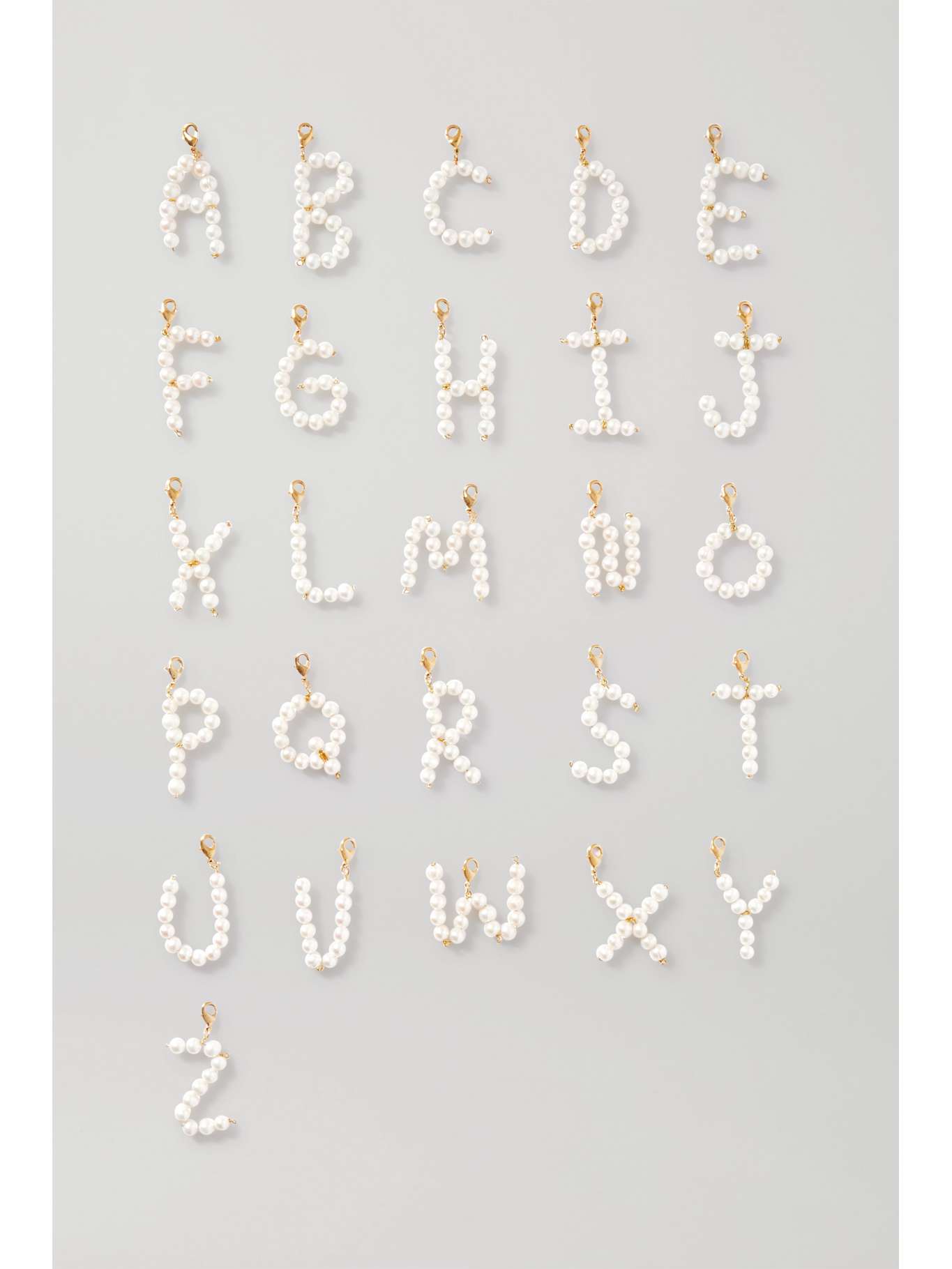 TIMELESS PEARLY Letter gold-tone pearl pendant | NET-A-PORTER