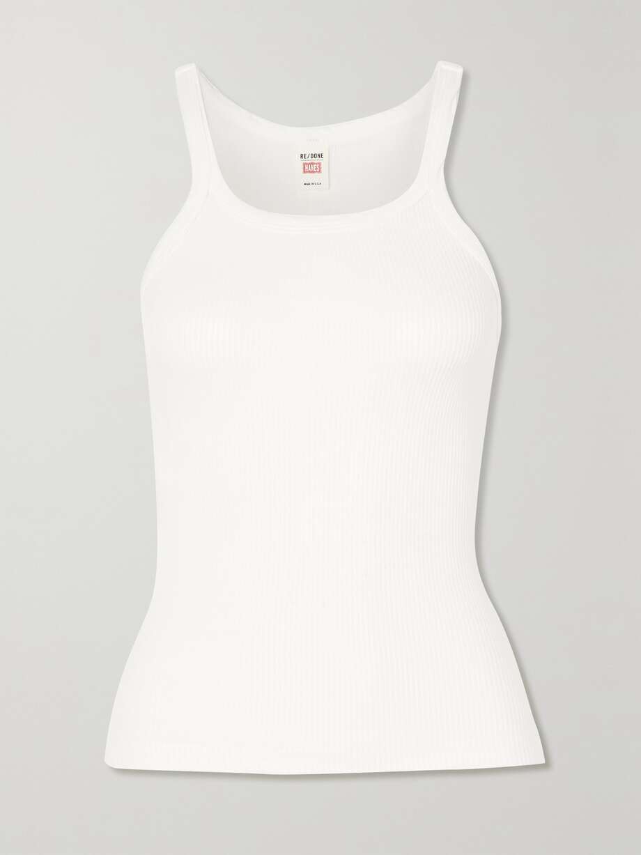 RE/DONE Ribbed cotton-jersey tank | NET-A-PORTER