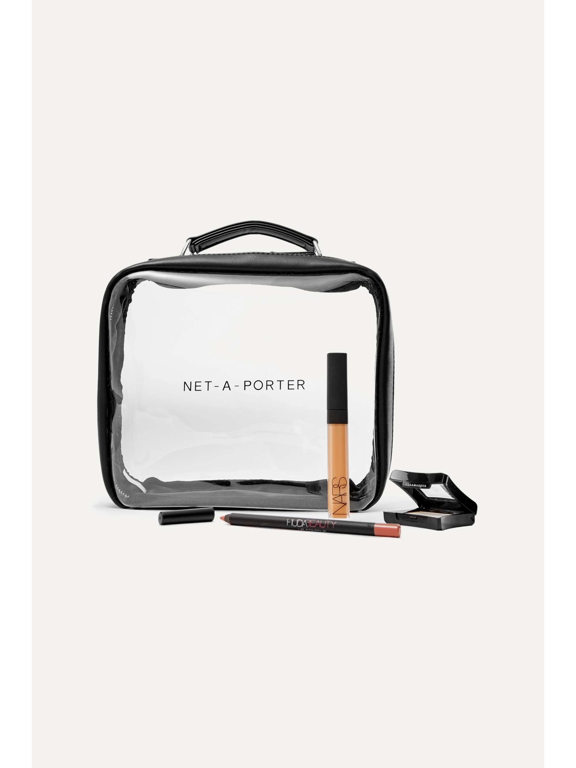 NET-A-PORTER Vegan faux leather-trimmed Perspex cosmetics case | NET-A ...