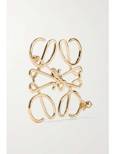 LOEWE Gold-tone brooch | NET-A-PORTER