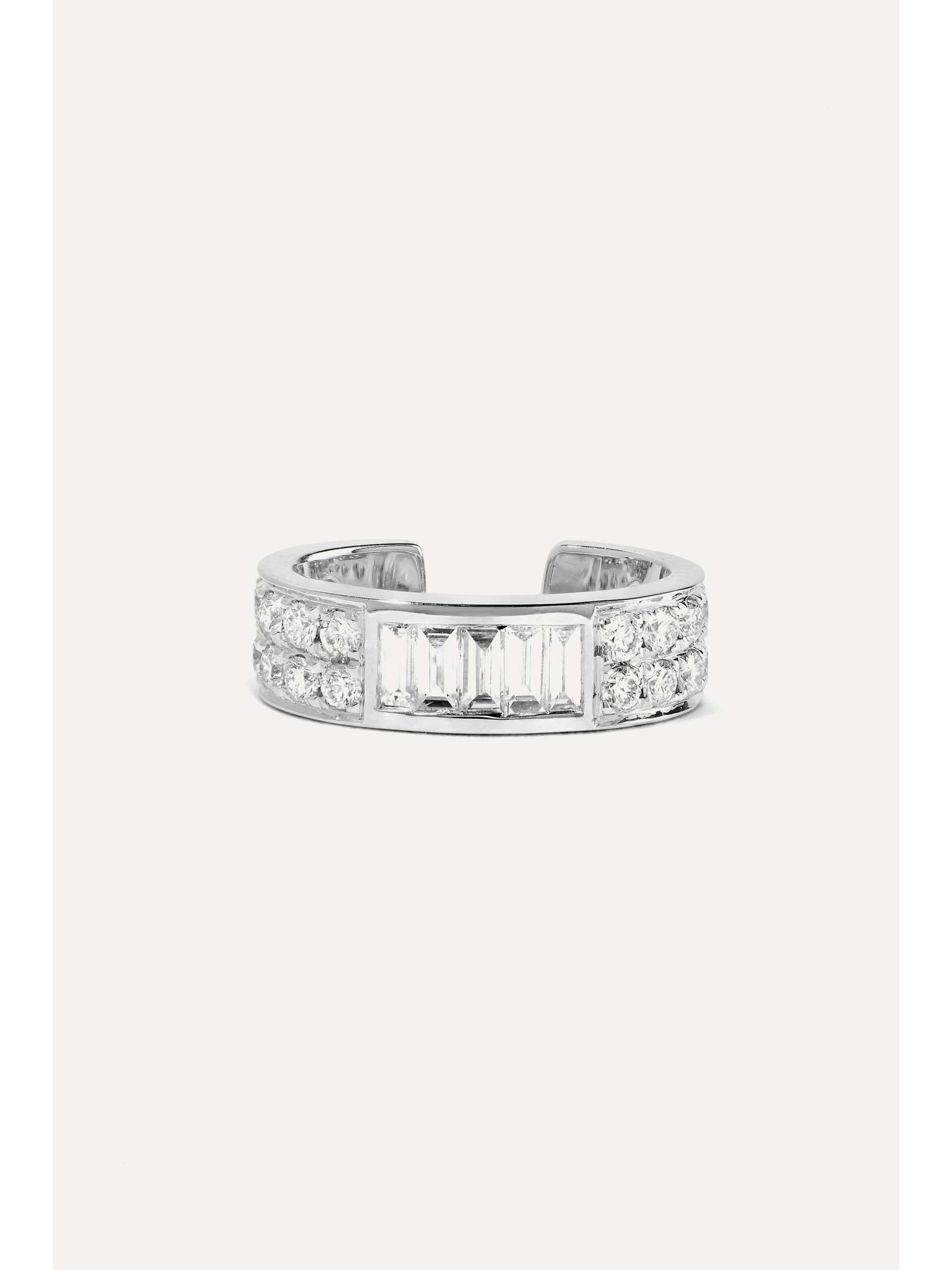 ANITA KO 18-karat white gold diamond ear cuff | NET-A-PORTER