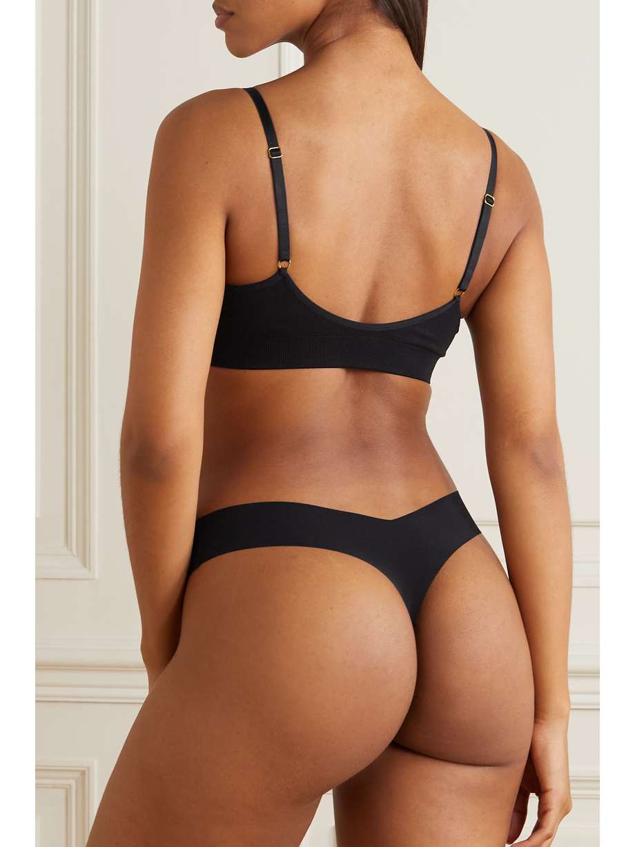 COMMANDO Set of three stretch thongs | NET-A-PORTER