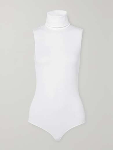 Wolford Stretch Modal Blend Turtleneck Thong Bodysuit Net A Porter