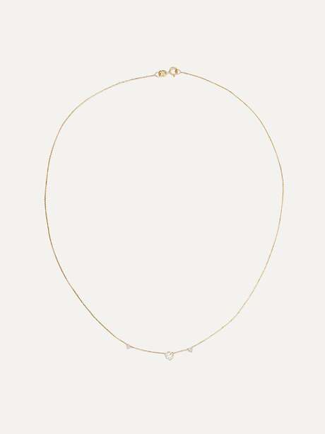 WWAKE Three Step 14-karat gold diamond necklace | NET-A-PORTER