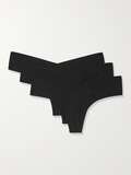 COMMANDO Set of three stretch thongs | NET-A-PORTER
