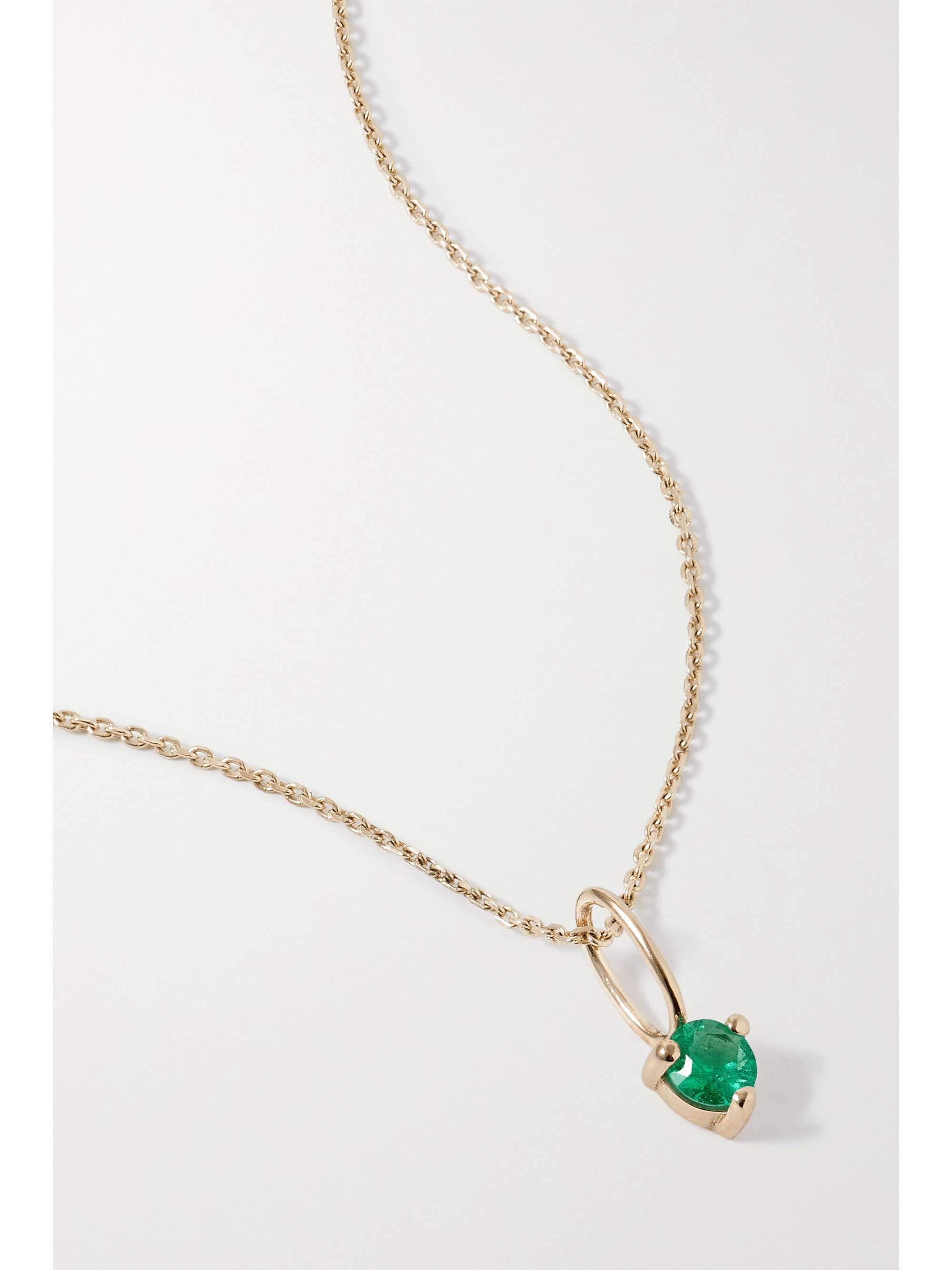 WWAKE Origin May recycled gold emerald pendant | NET-A-PORTER