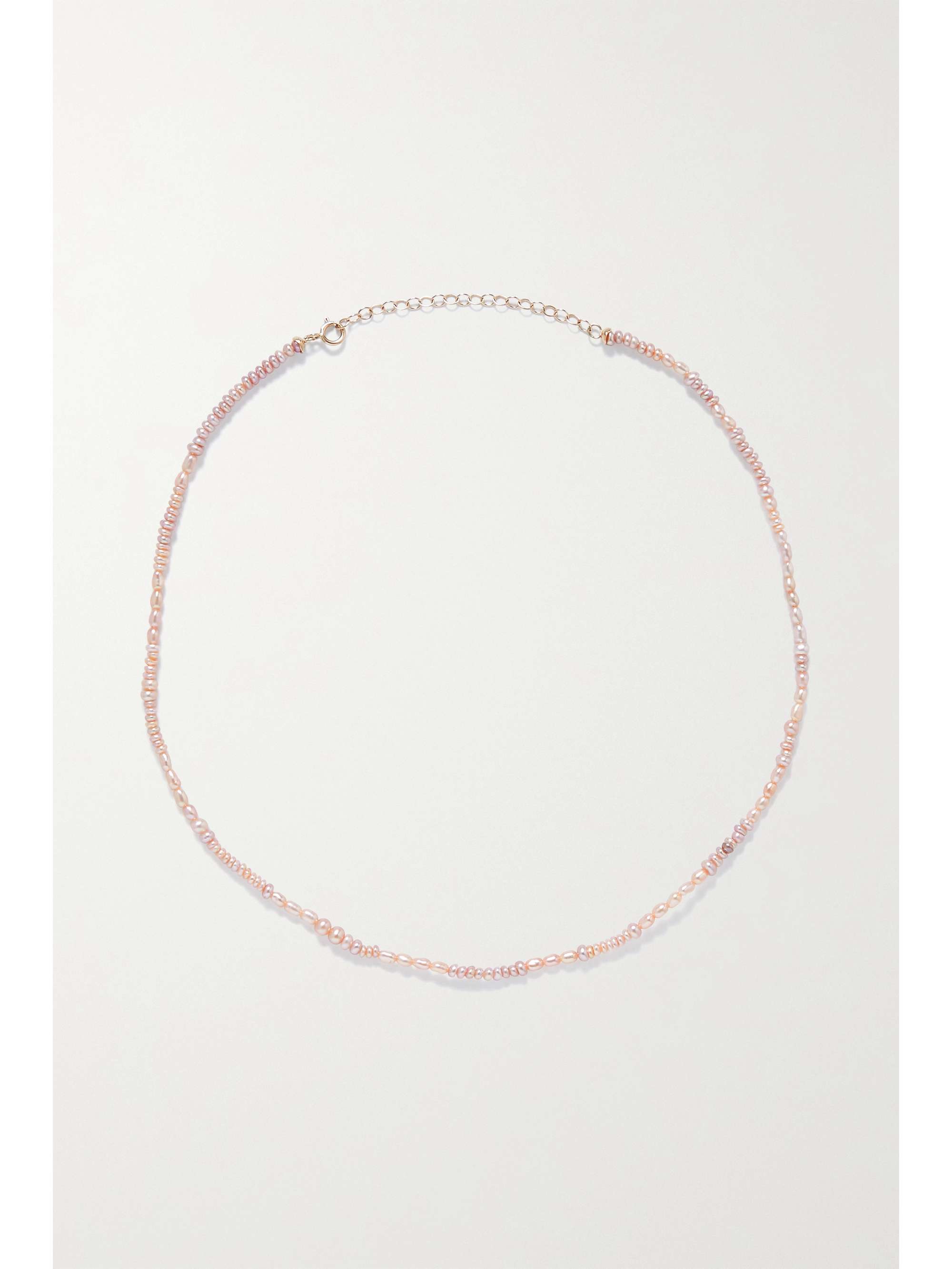 Blush Collage recycled gold pearl necklace | WWAKE | NET-A-PORTER