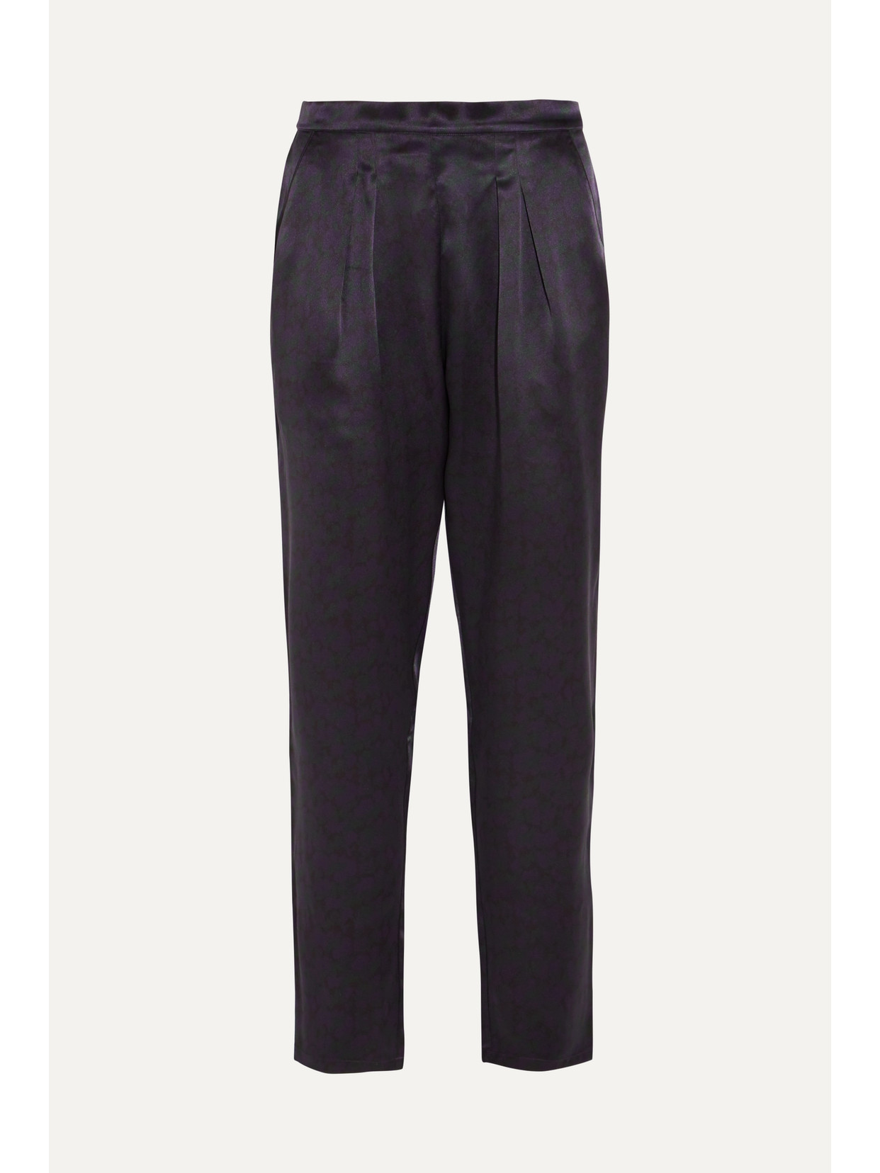 Eres Ready Leopard-print Silk-satin Pajama Pants In Black | ModeSens