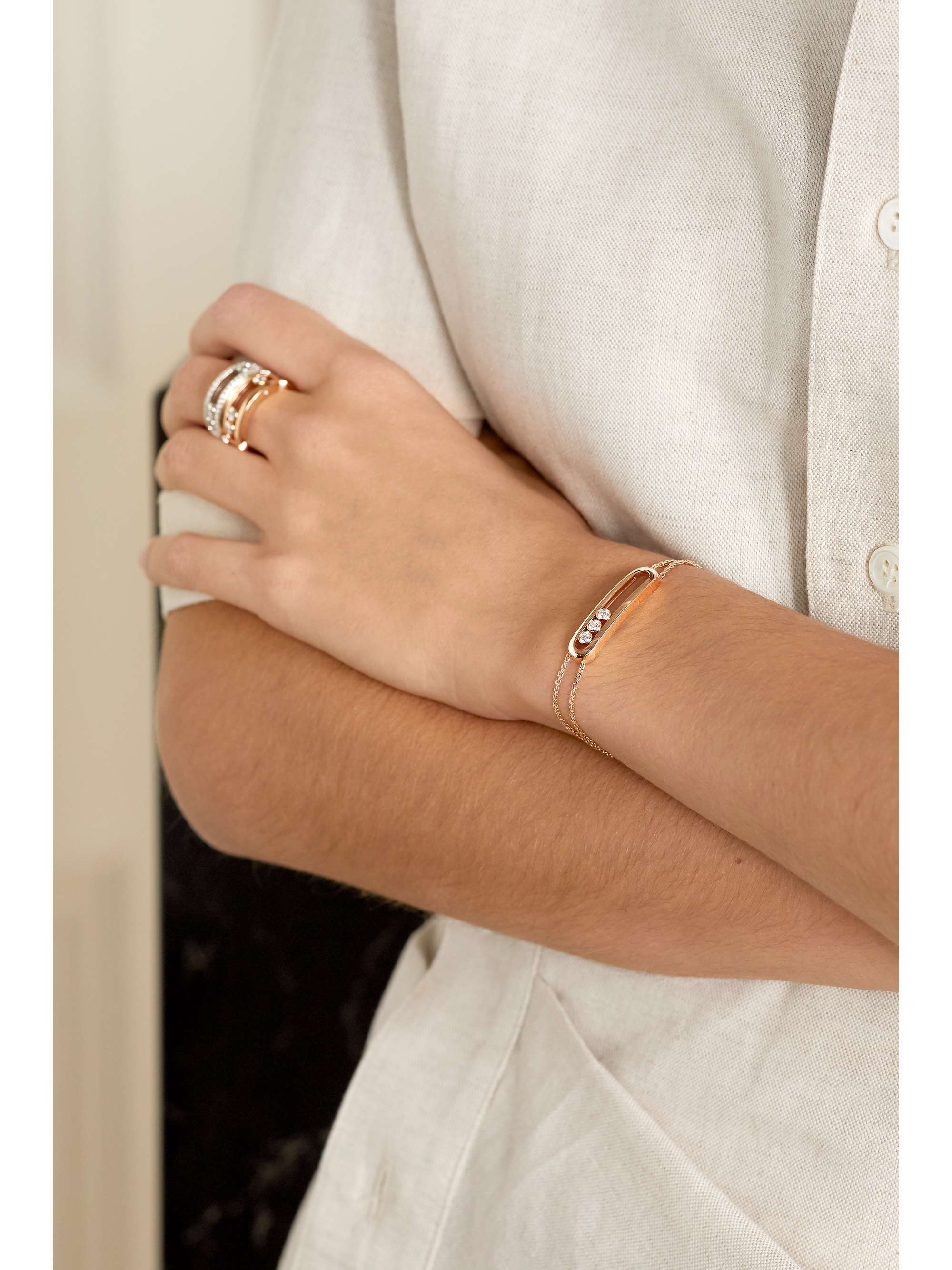 MESSIKA Move Classique 18-karat rose gold diamond bracelet | NET-A-PORTER