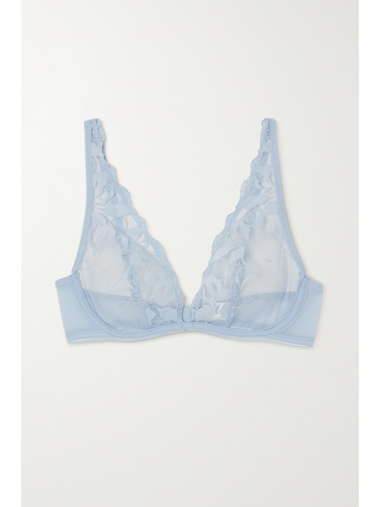 Maison Lejaby Sin Embroidered Stretch-tulle And Jersey Underwired ...