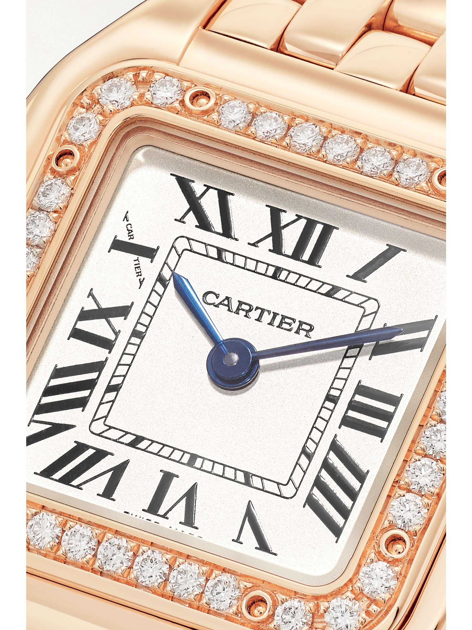 CARTIER Panthère de Cartier 22mm small 18-karat pink gold diamond watch ...