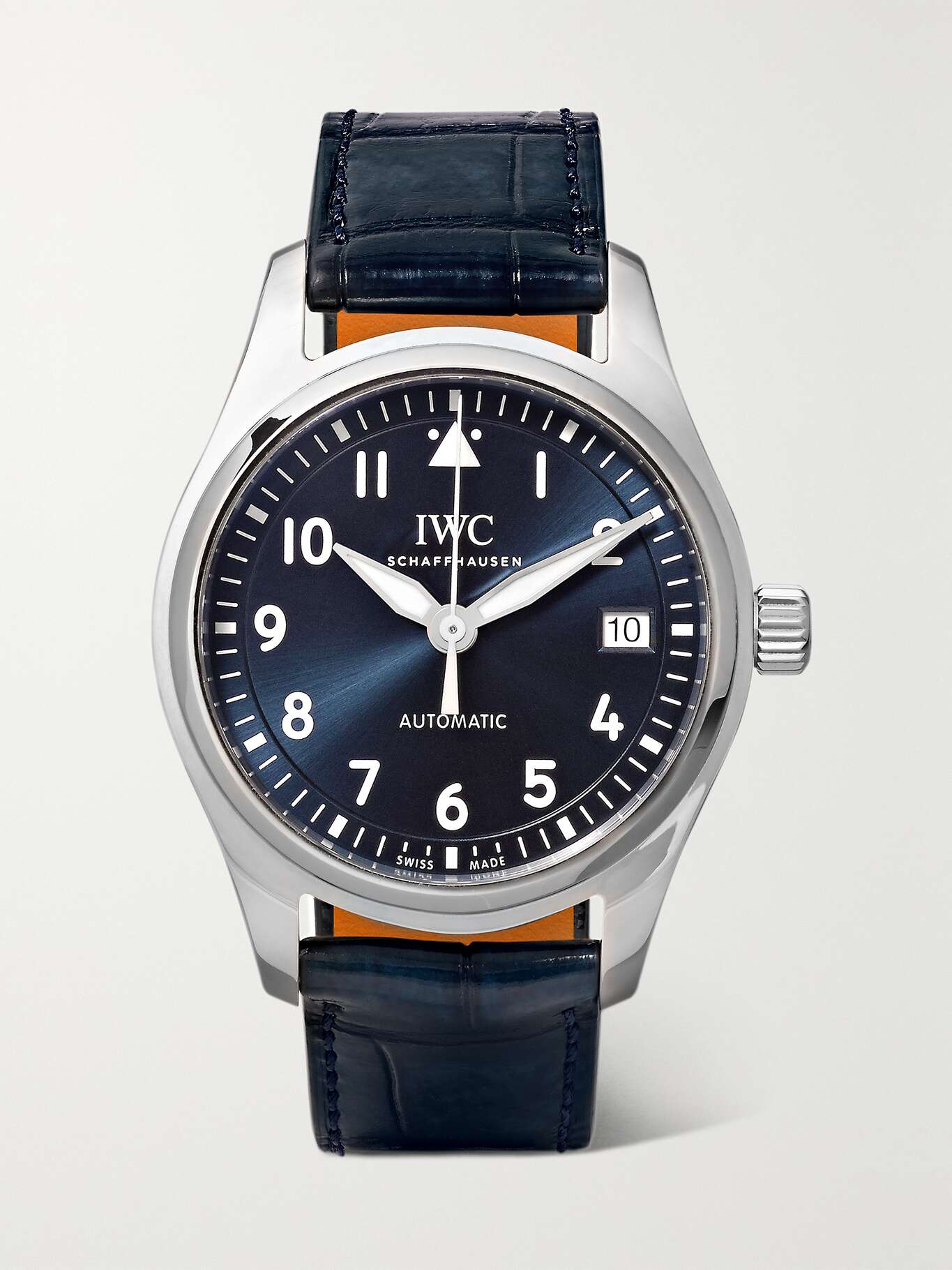 IWC SCHAFFHAUSEN Pilot's Automatic 36mm stainless steel and alligator ...