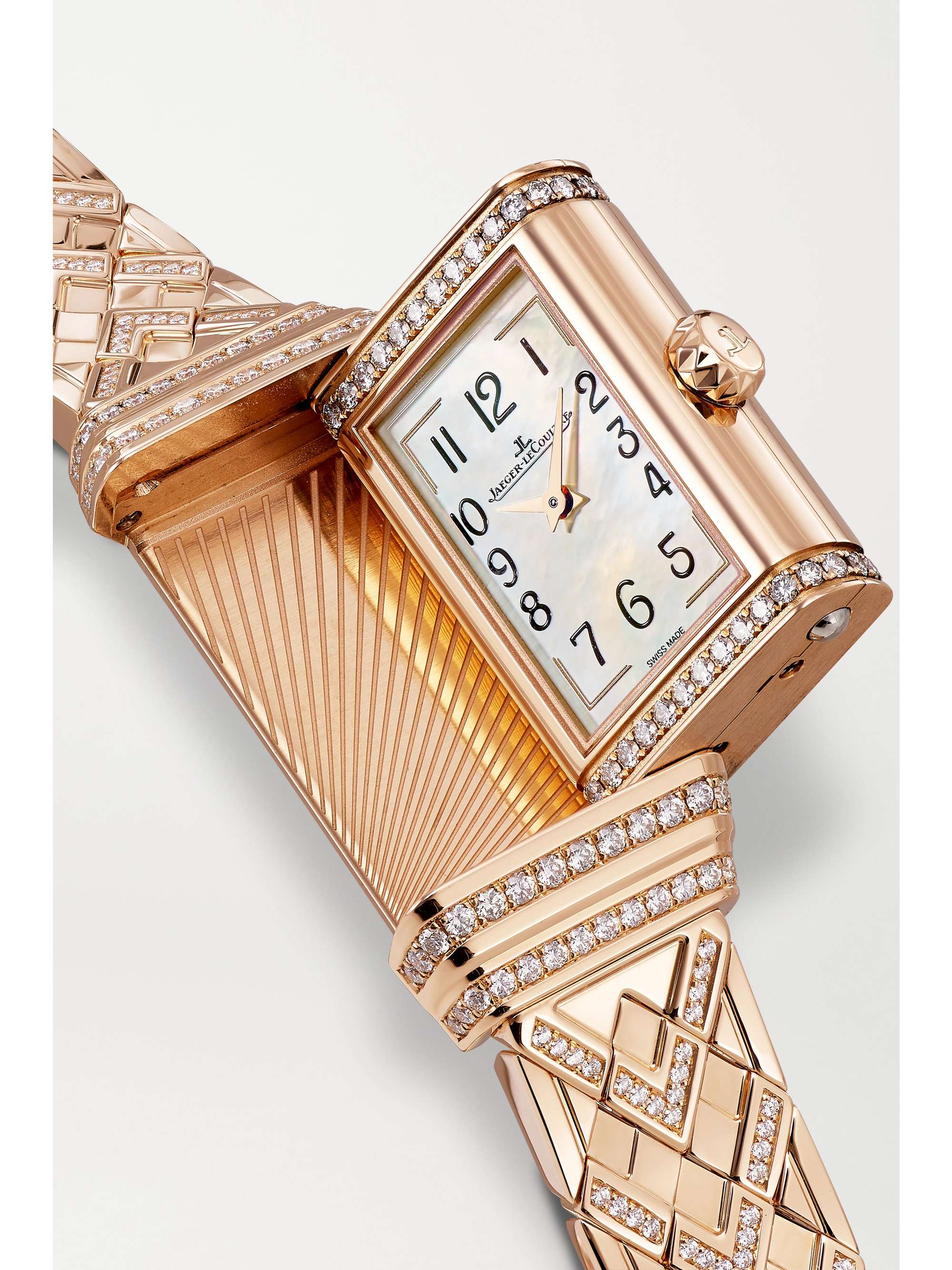 JAEGER-LECOULTRE Reverso One Duetto Hand-Wound 18mm rose gold diamond ...