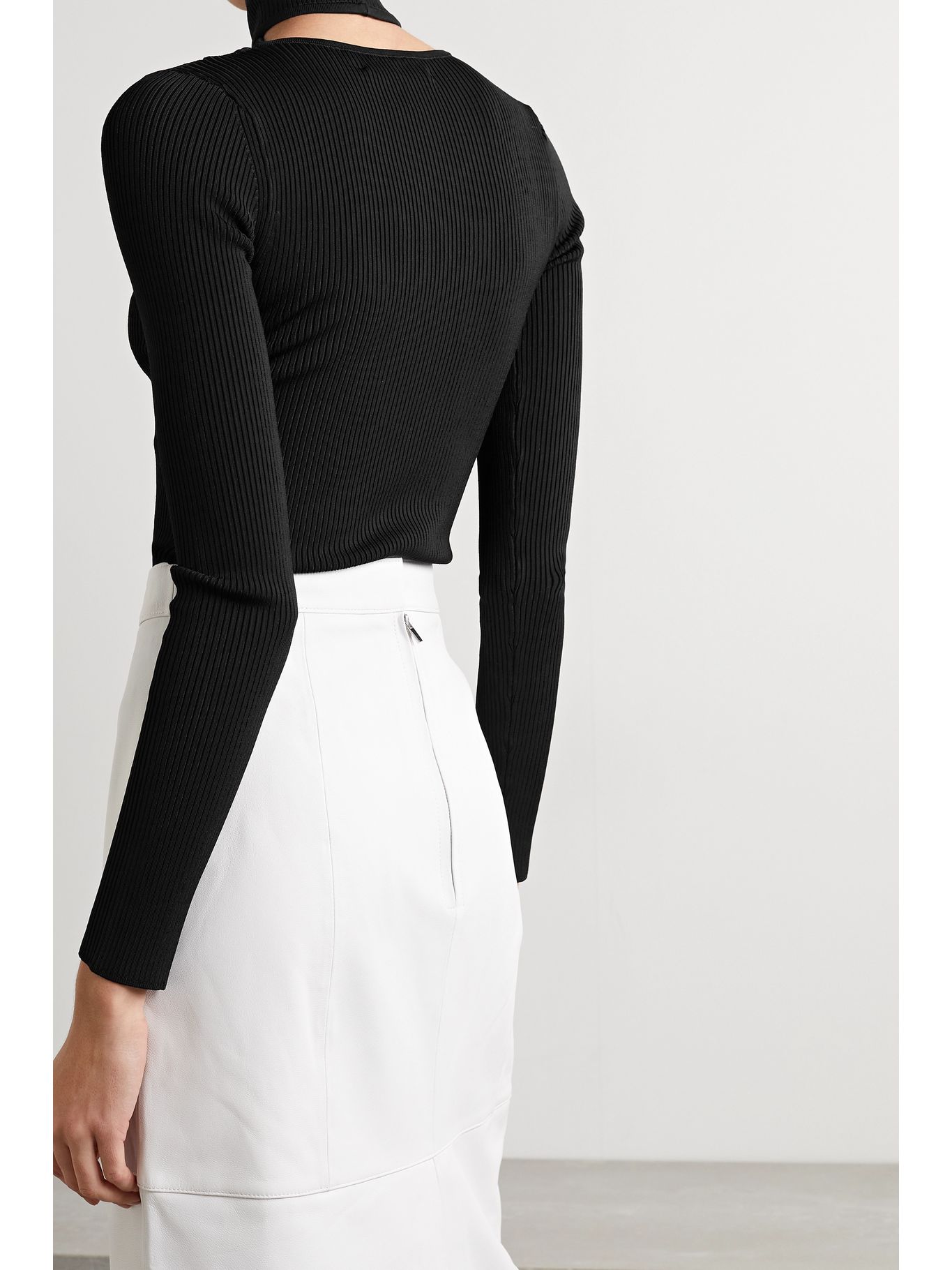 Black Cutout ribbed-knit top | COPERNI | NET-A-PORTER