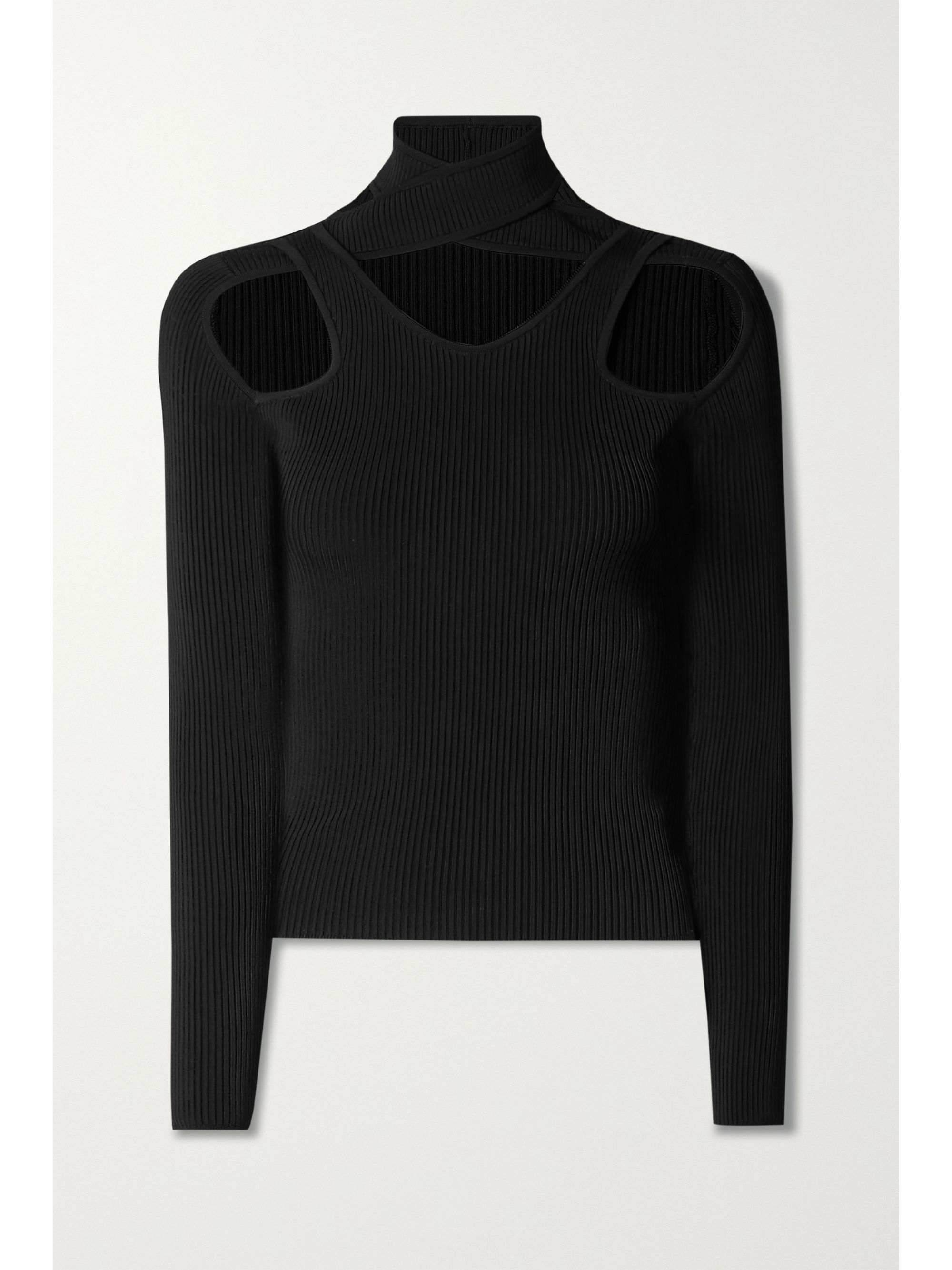 Black Cutout ribbed-knit top | COPERNI | NET-A-PORTER