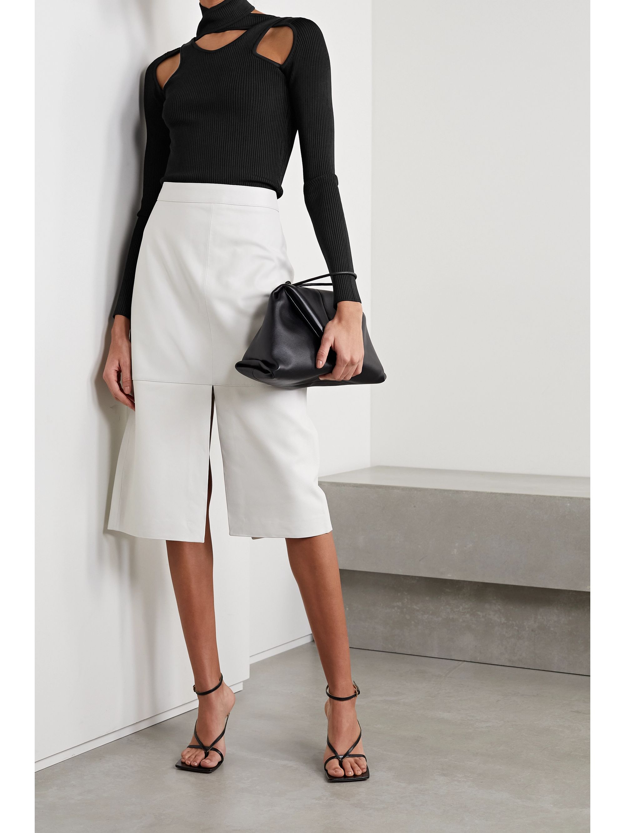 Black Cutout ribbed-knit top | COPERNI | NET-A-PORTER