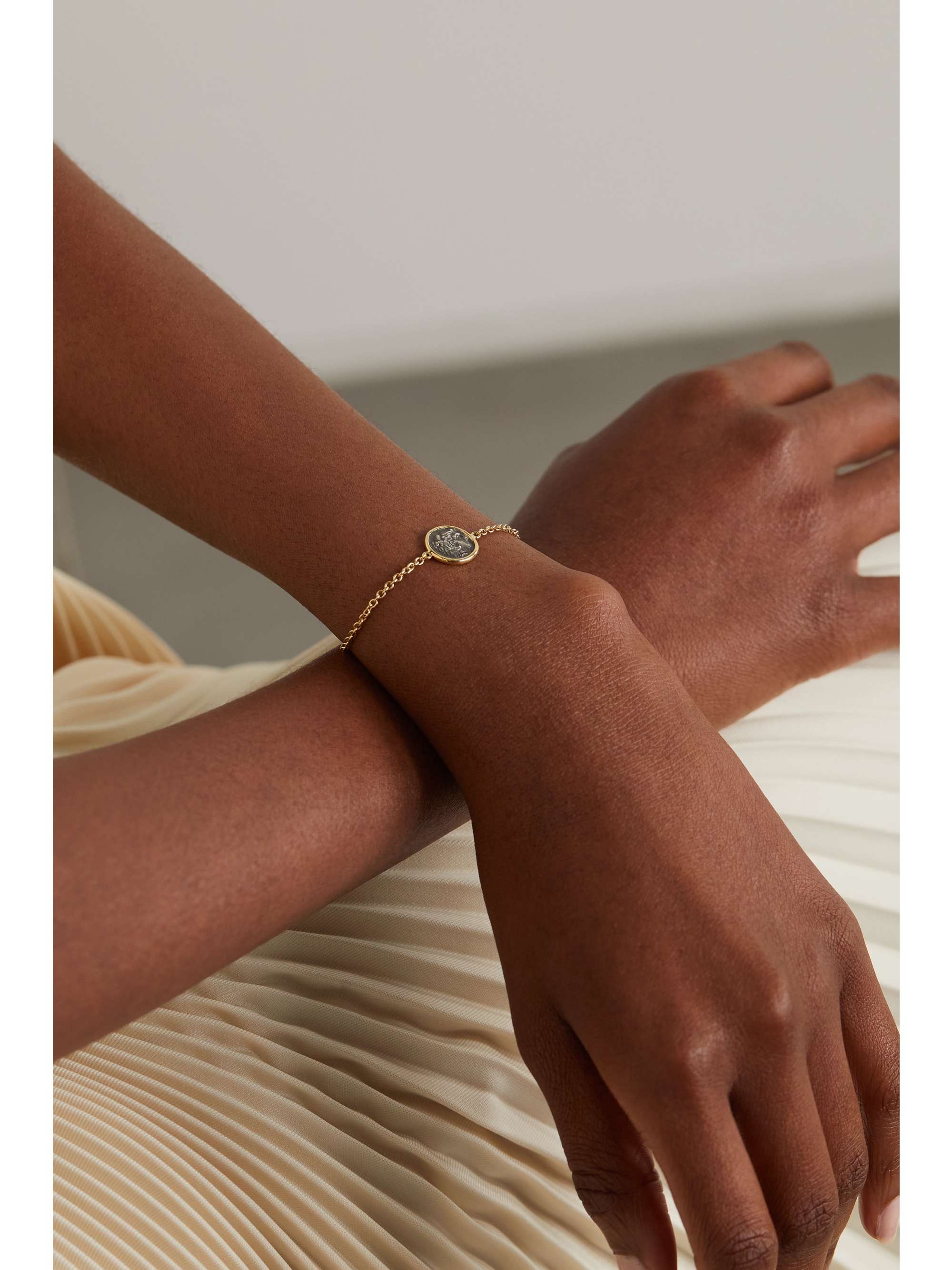 DUBINI Alexander the Great 18-karat gold and silver bracelet | NET-A-PORTER