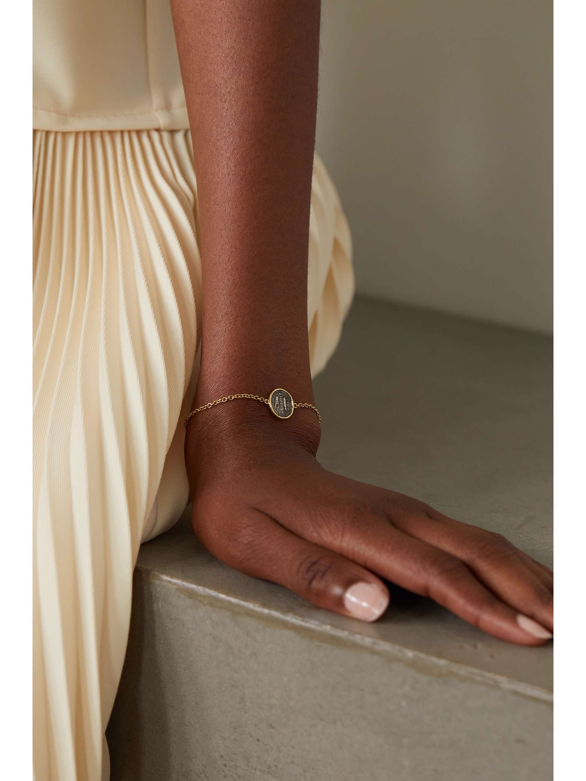 DUBINI Alexander the Great 18-karat gold and silver bracelet | NET-A-PORTER