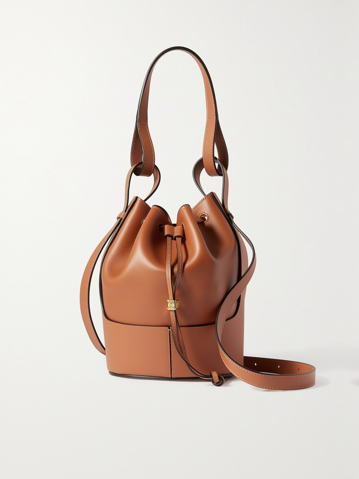 Loewe Balloon Small Leather Bucket Bag In Brown | ModeSens