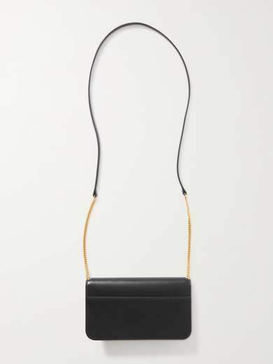 SAINT LAURENT Cassandre Strap leather phone case | NET-A-PORTER