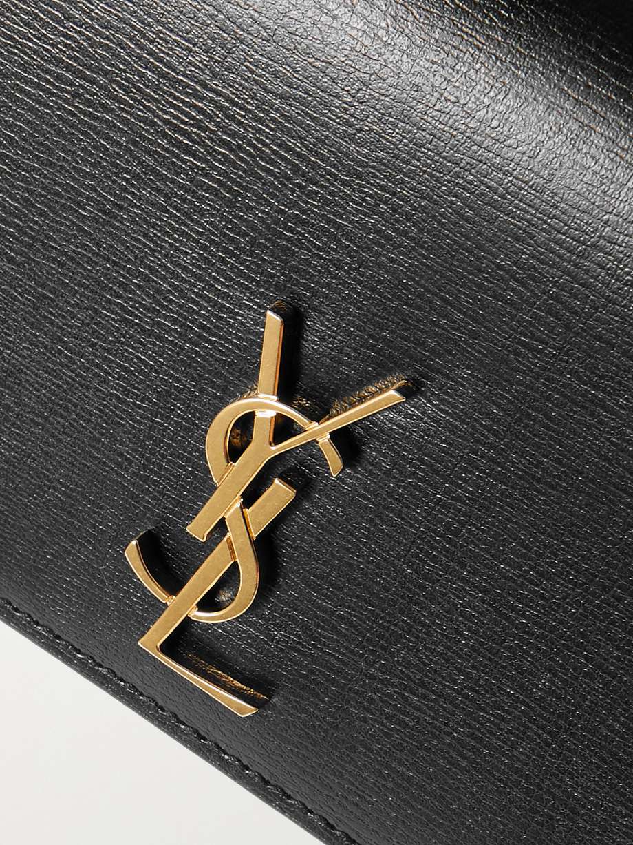 SAINT LAURENT Cassandre Strap leather phone case | NET-A-PORTER