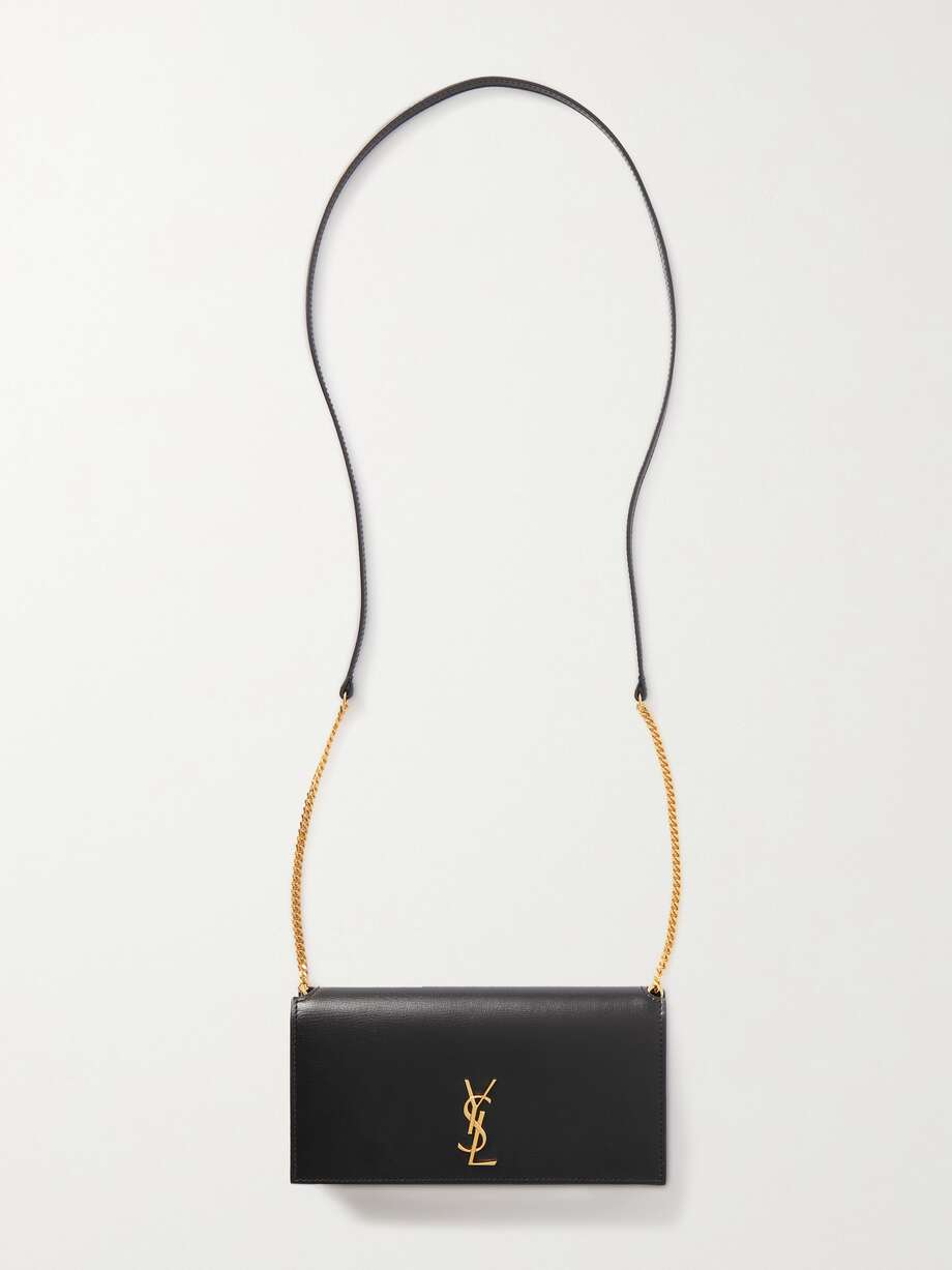 SAINT LAURENT Cassandre Strap leather phone case | NET-A-PORTER