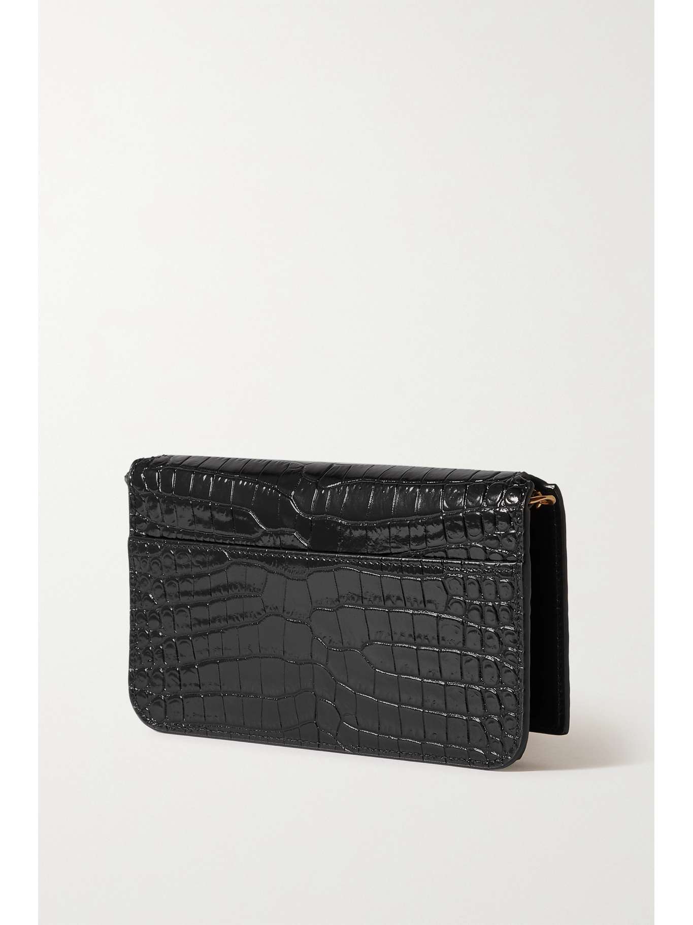 SAINT LAURENT Cassandre Strap leather phone case | NET-A-PORTER