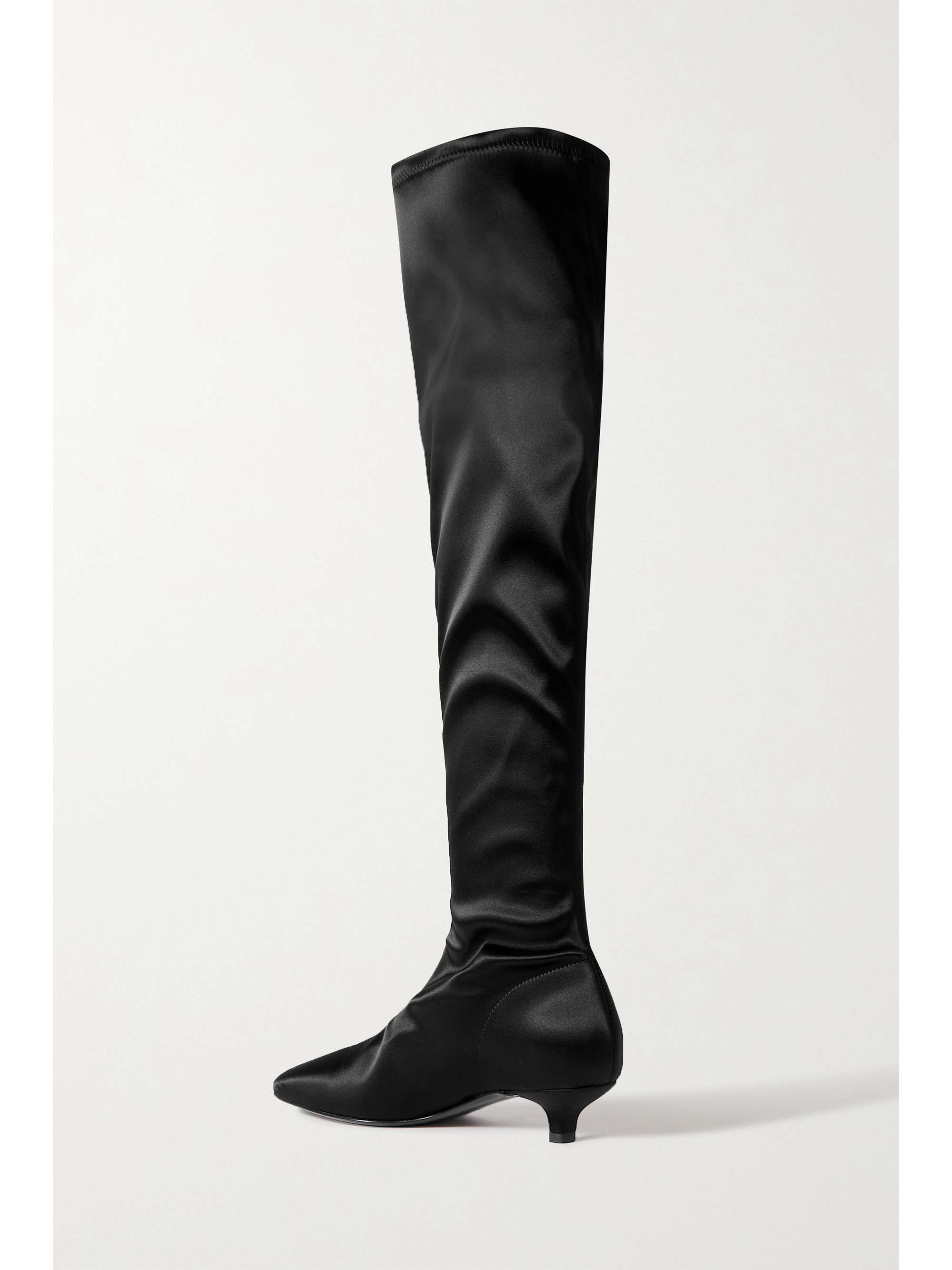 TOTEME Stretch-satin knee boots | NET-A-PORTER