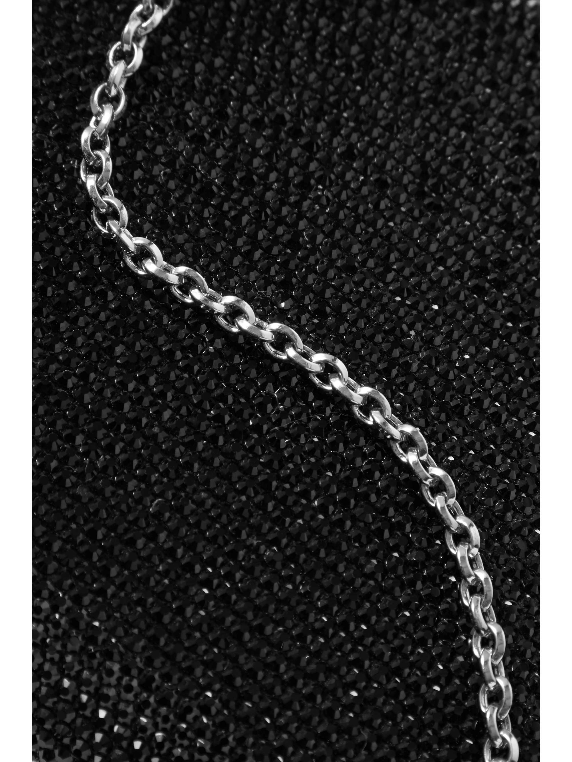 JUDITH LEIBER COUTURE Slim Slide crystal-embellished silver-tone clutch ...