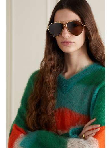 LOEWE EYEWEAR Aviator style Gold tone Sunglasses NET A PORTER loewe-eyewear-aviator-style-gold-tone-sunglasses-net-a-porter