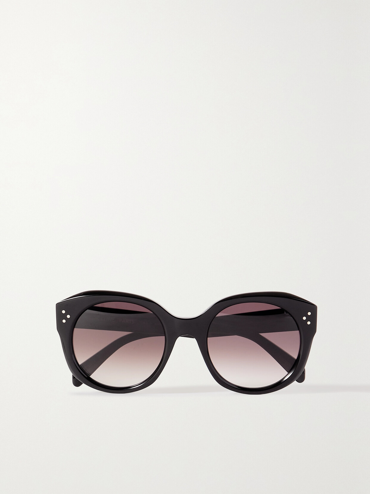 Celine Round-frame Acetate Sunglasses In Black | ModeSens