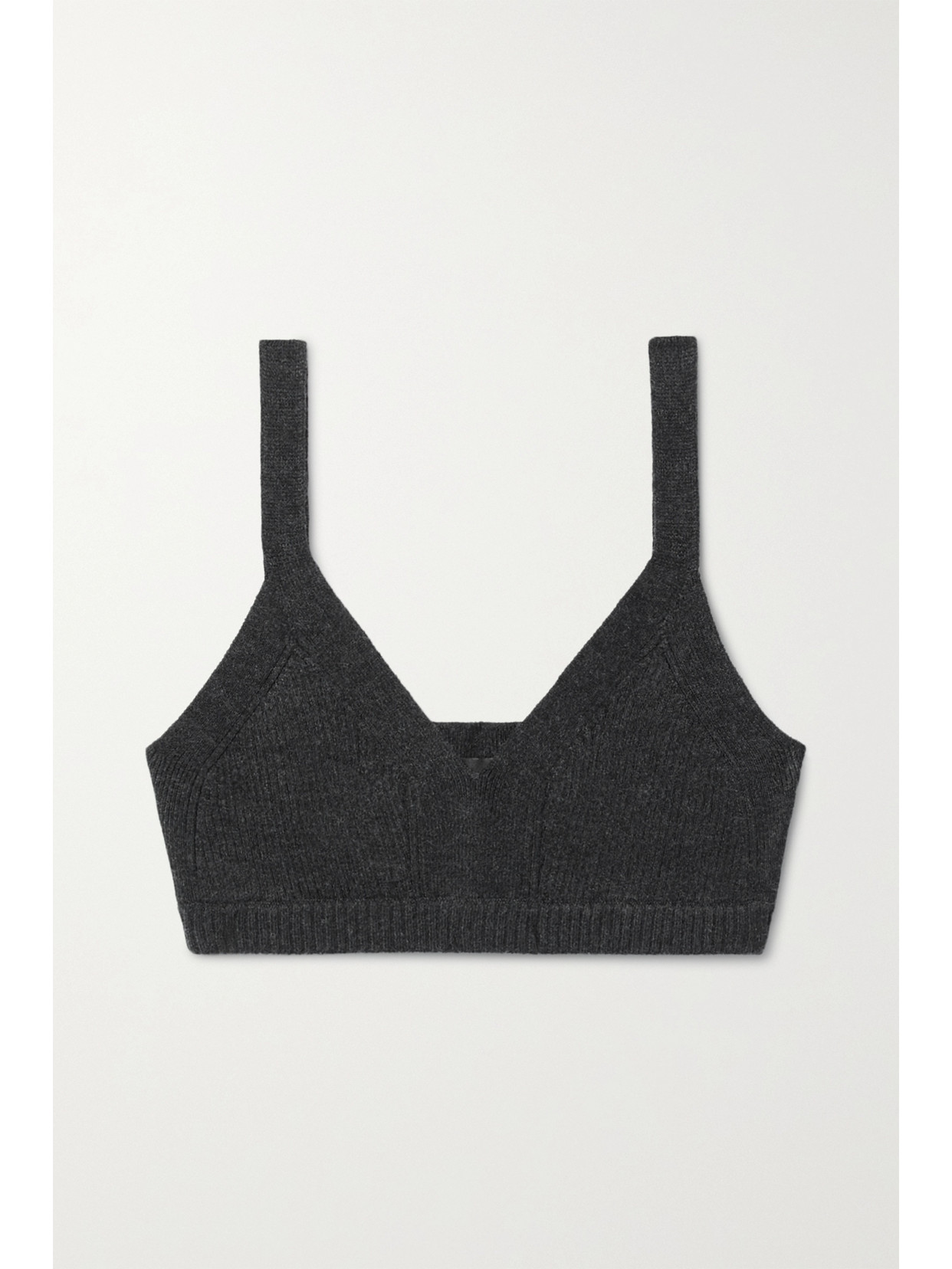 Le Ore - Lodi Ribbed-knit Sports Bra - Gray | SheFinds