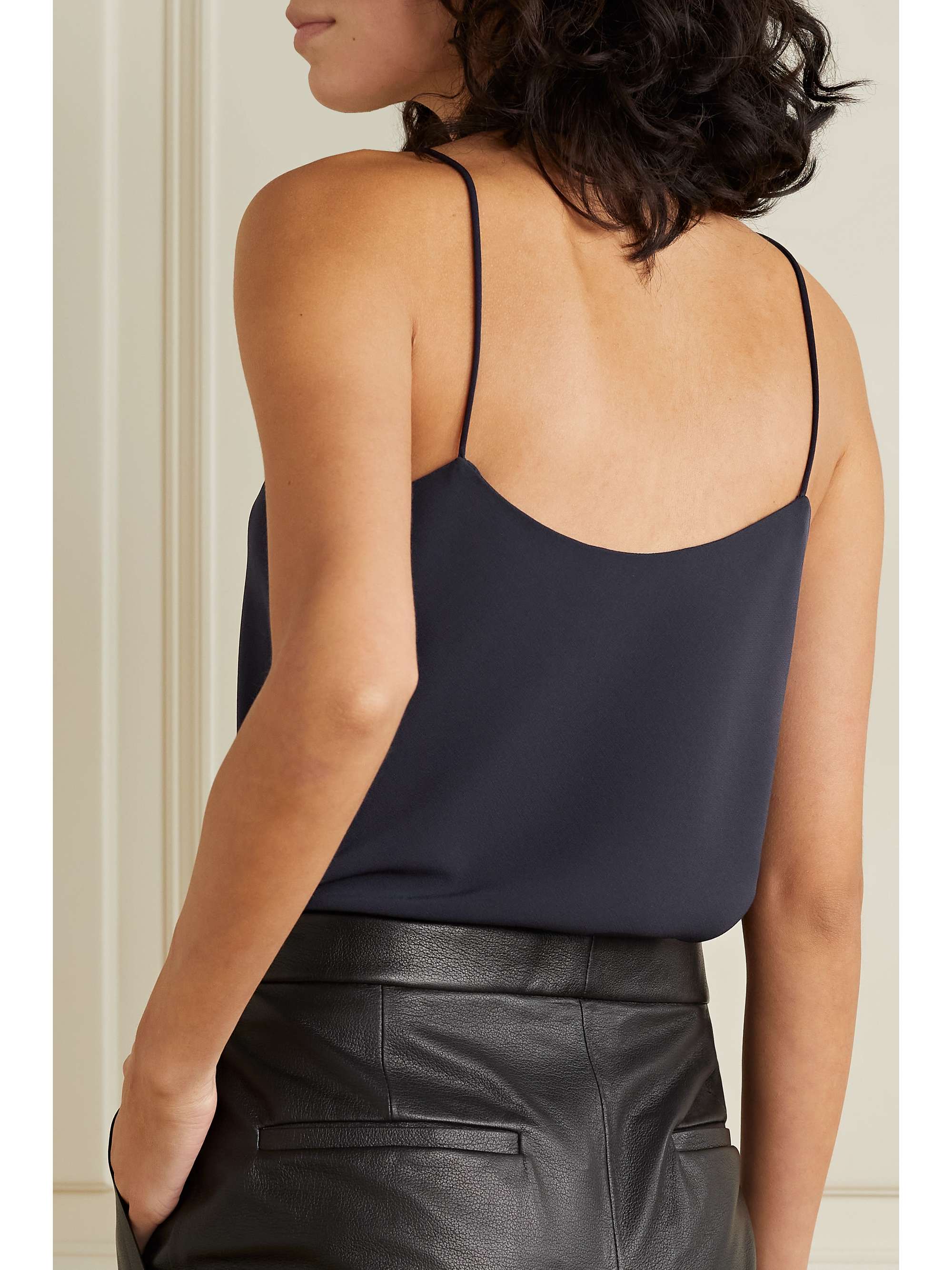 Navy Biggins matte-satin camisole | THE ROW | NET-A-PORTER