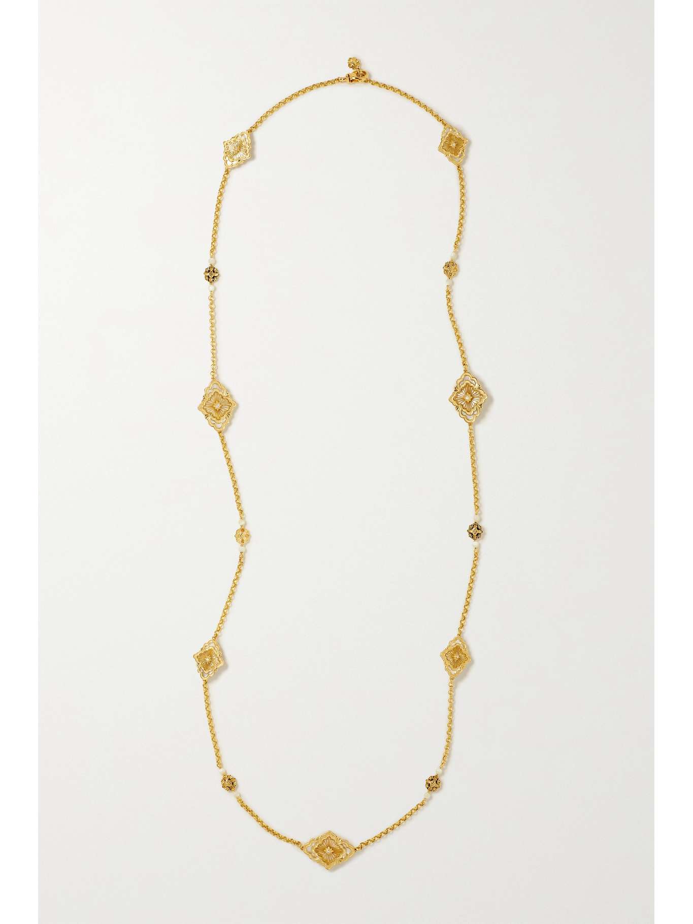 BUCCELLATI Opera Tulle 18-karat gold, mother-of-pearl and diamond ...