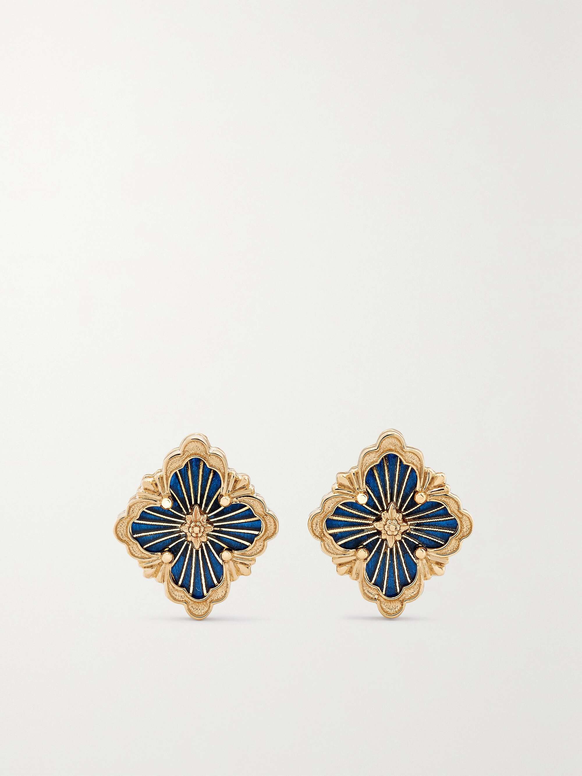 BUCCELLATI Opera Tulle 18-karat gold and enamel earrings | NET-A-PORTER