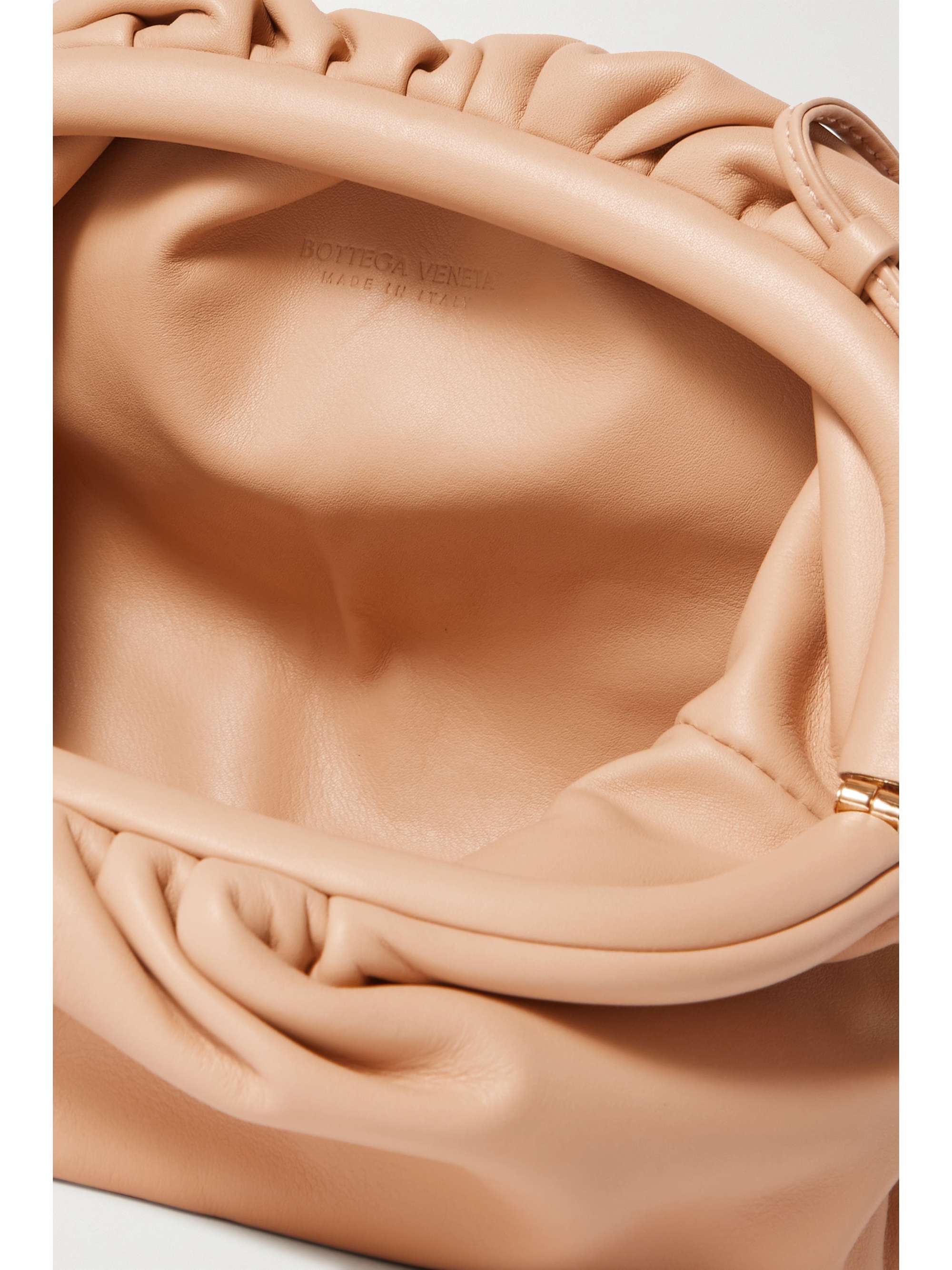 BOTTEGA VENETA The Pouch small gathered leather clutch | NET-A-PORTER
