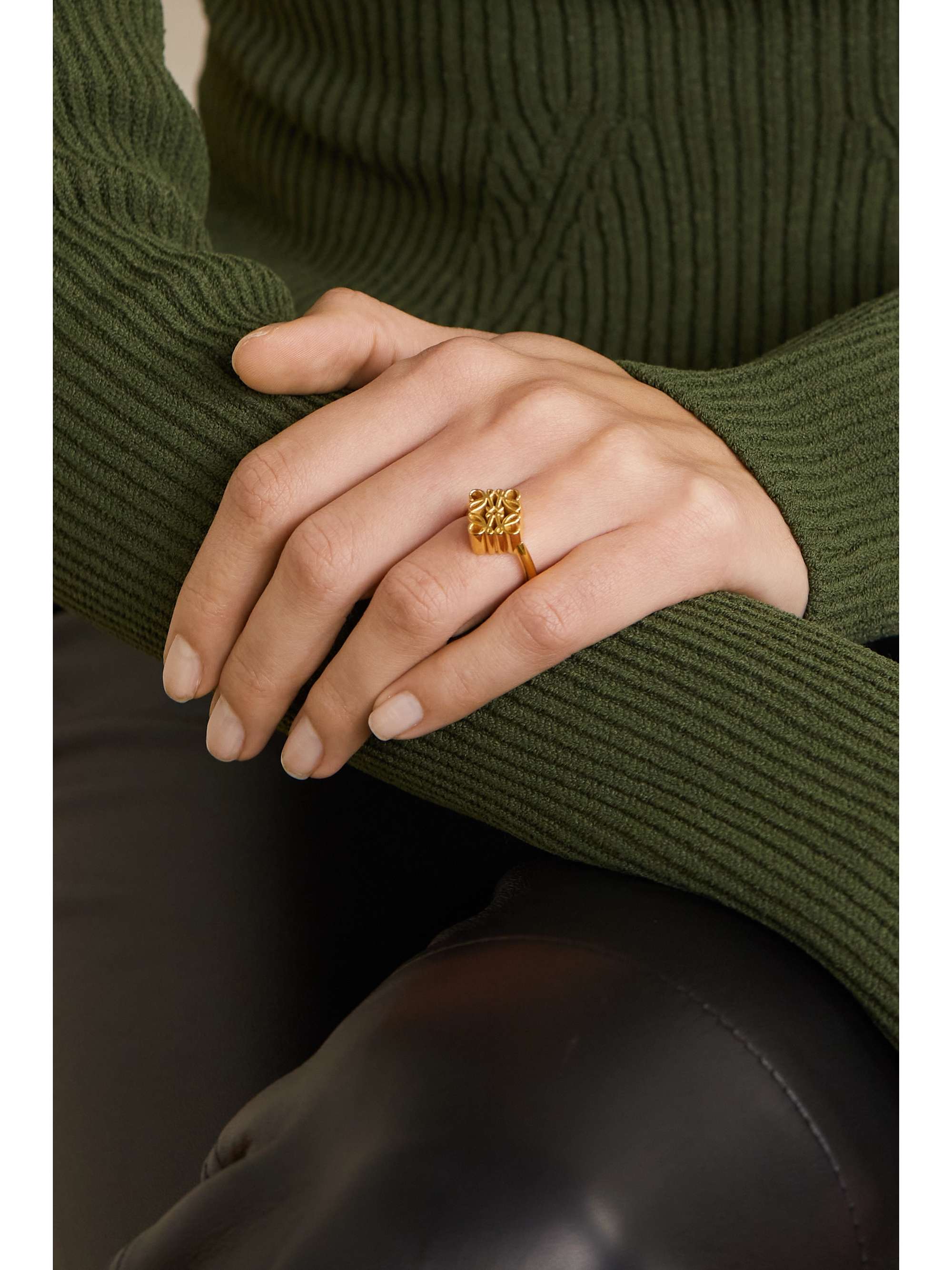Gold Anagram gold-tone ring | LOEWE | NET-A-PORTER