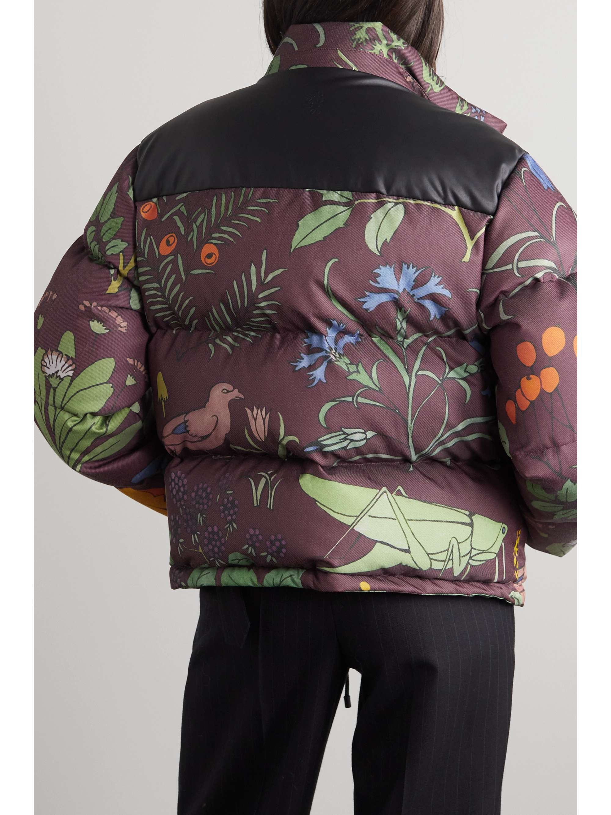 Brown Herbarium floral-print shell down jacket | LOEWE | NET-A-PORTER