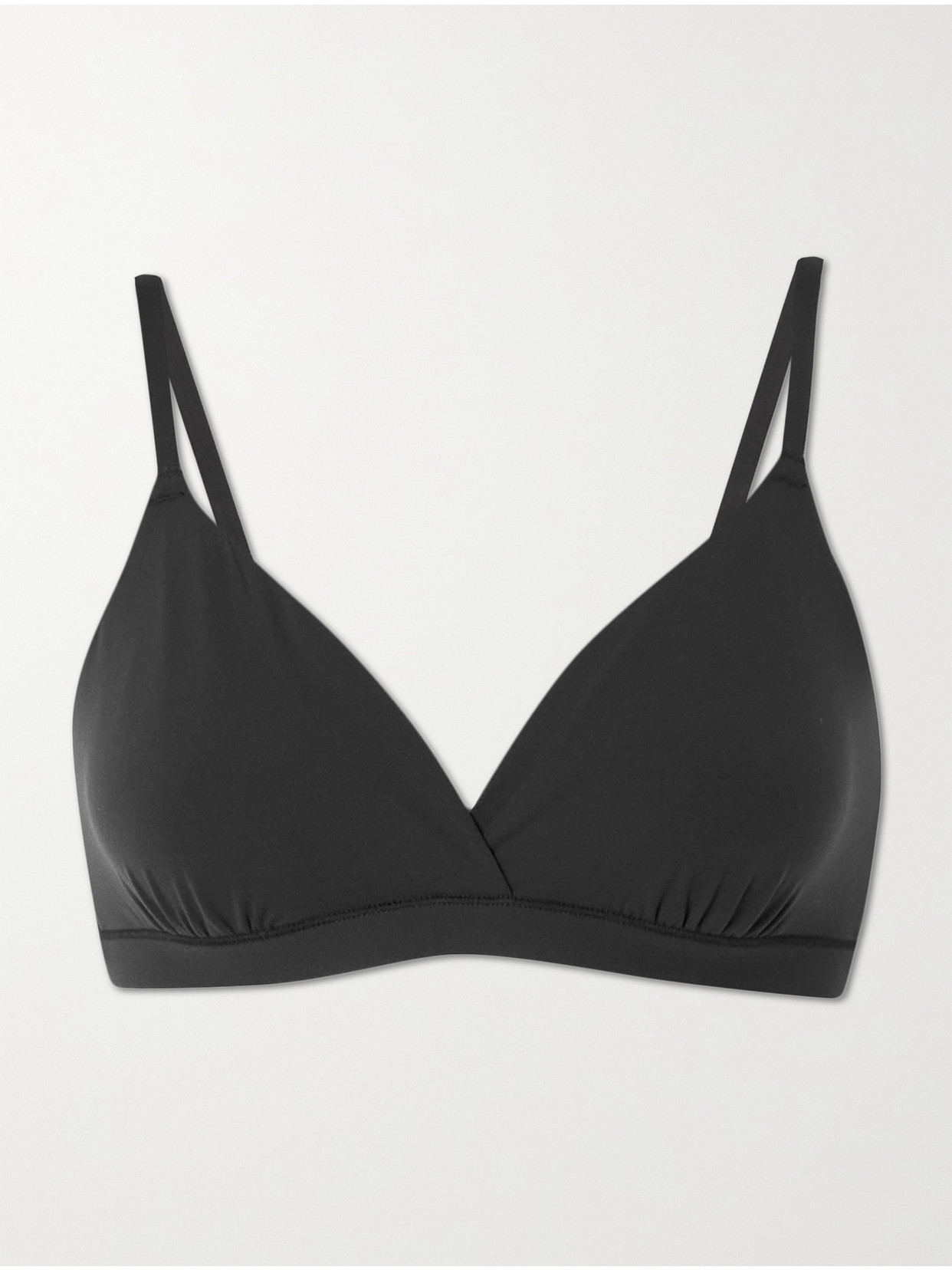 Skims Fits Everybody Wrap-effect Triangle Bralette In Black | ModeSens