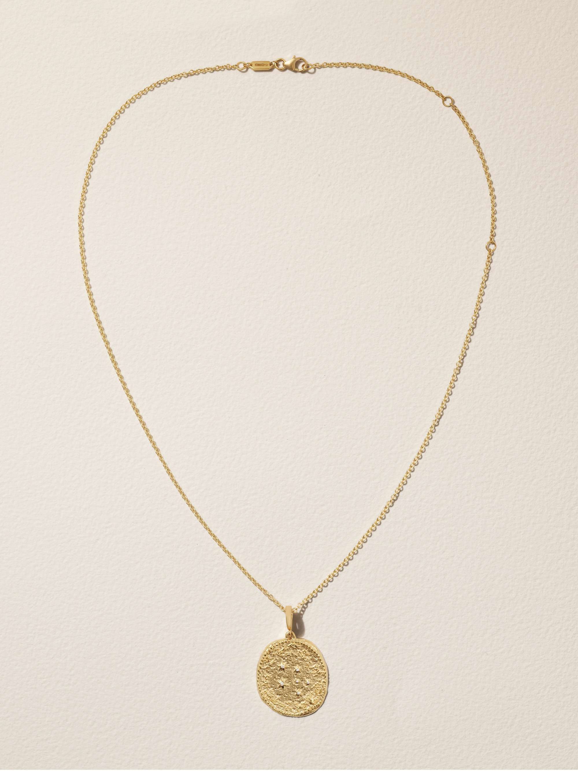 AZLEE Zodiac 18-karat gold diamond necklace | NET-A-PORTER
