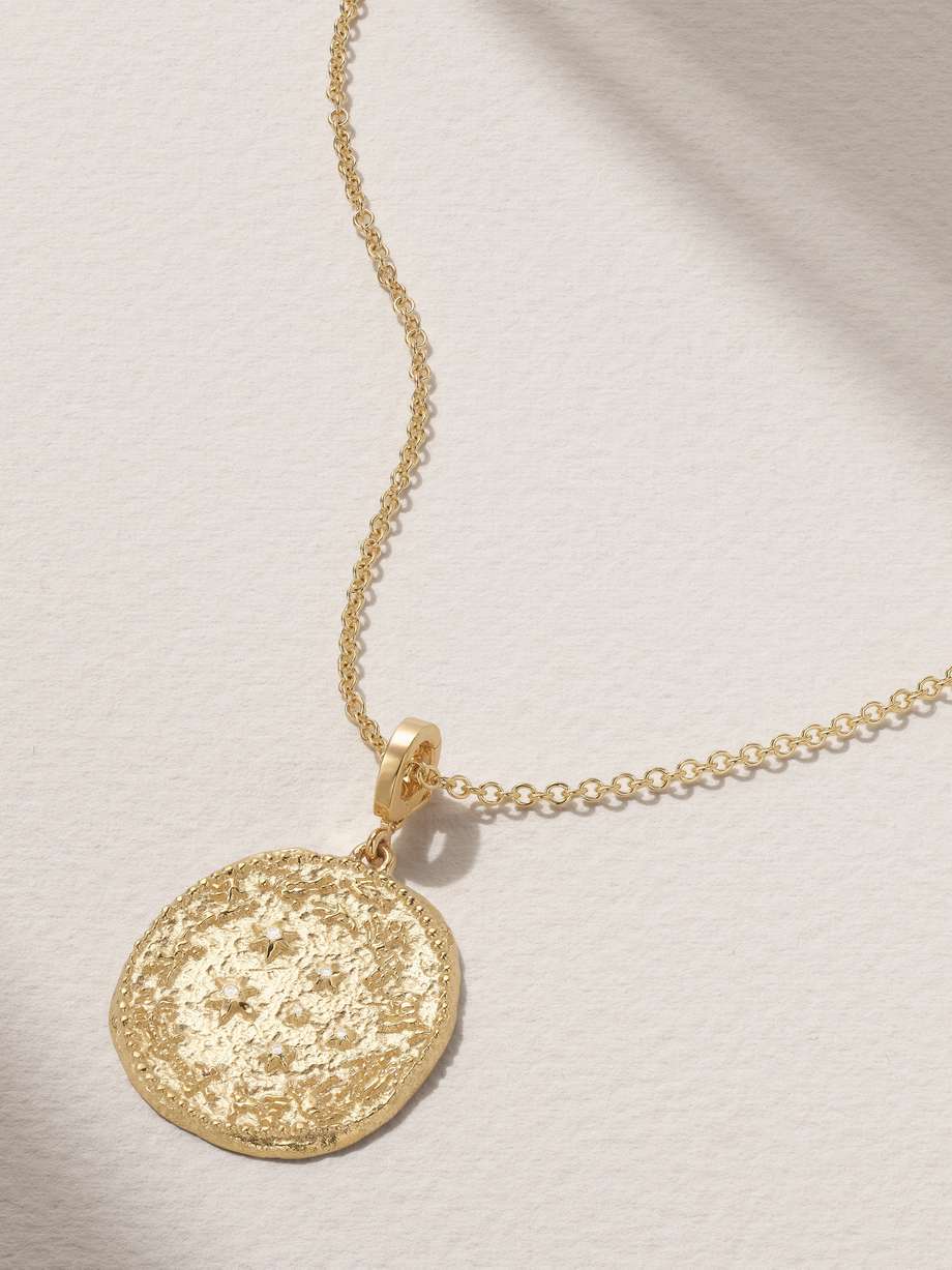 AZLEE Zodiac 18-karat gold diamond necklace | NET-A-PORTER