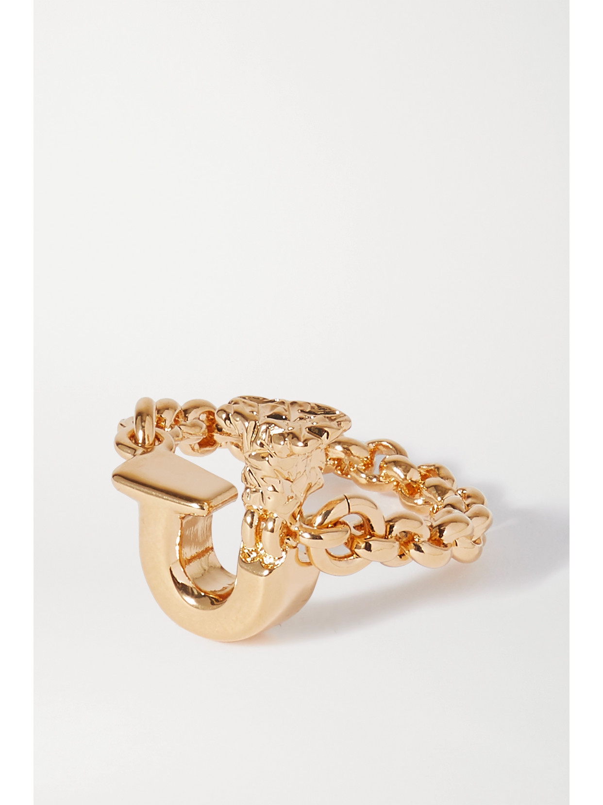 Chloé Alphabet Gold-tone Ring | ModeSens
